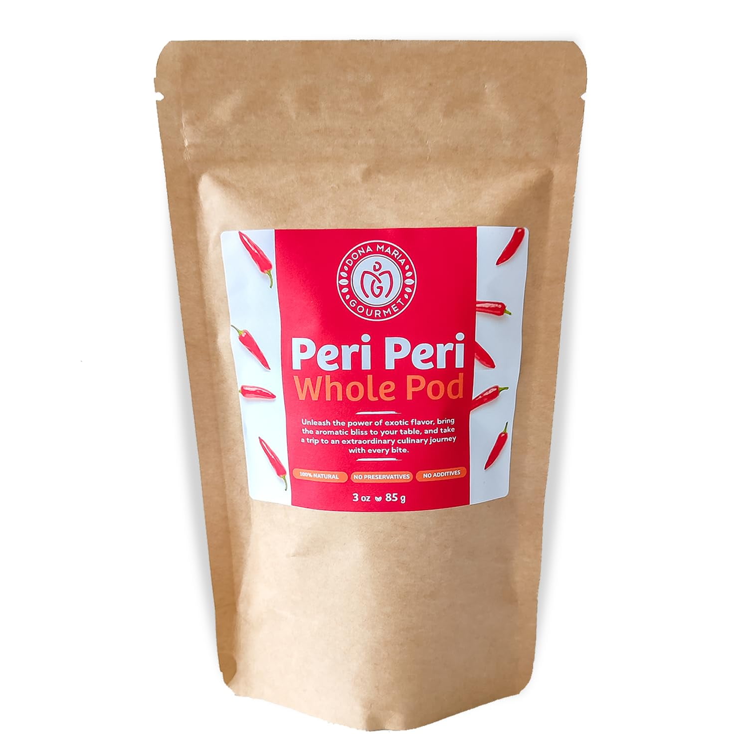 3 oz MQH2 Organic Piri Piri Peri Peri Spice Hot Chilli Pepper Whole Pod ...