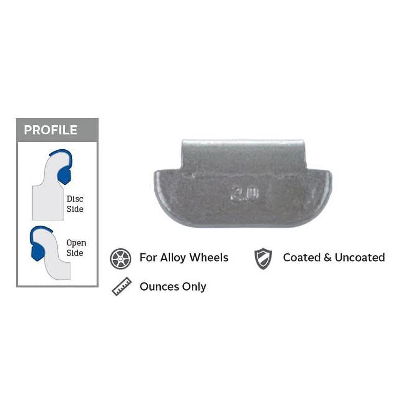 3 oz Zinc Coated Truck Wheel Weight, Box of 25 - Walmart.com