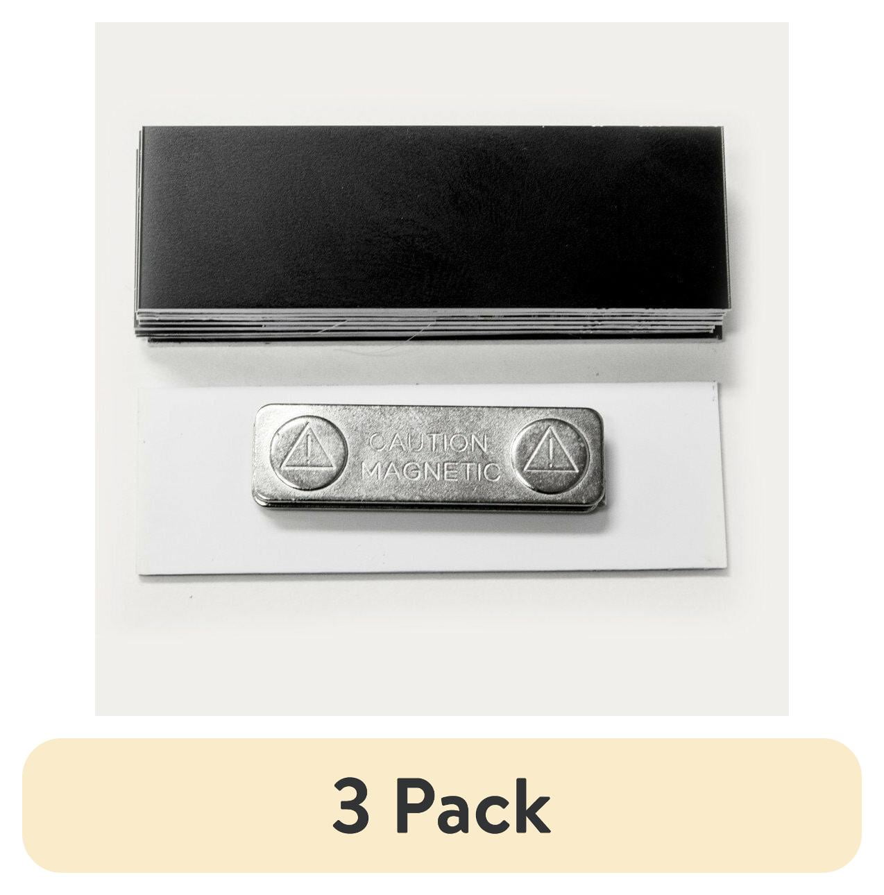 (3 pack) 1" x 3" Name Tag Badge Blanks with Magnetic Backing - 50 Pack ...