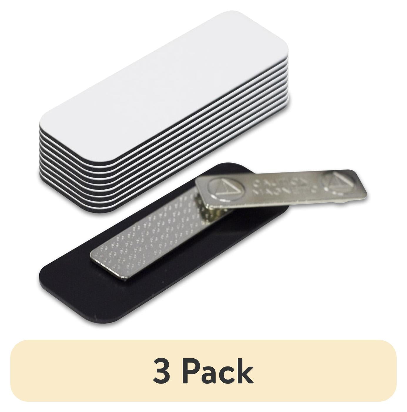 (3 pack) 1" x 3" Round Corner Name Tag Badge Blanks with Magnetic ...
