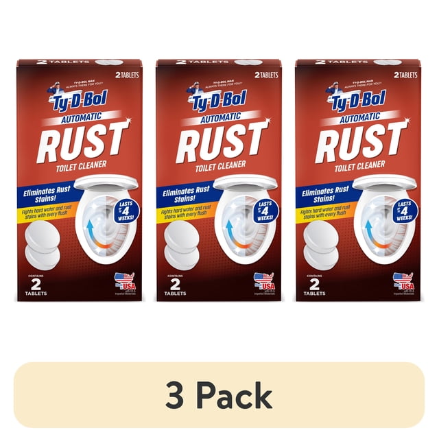 (3 pack) (10 Pack) Ty-D-Bol Automatic Rust Toilet Cleaner Tablets ...
