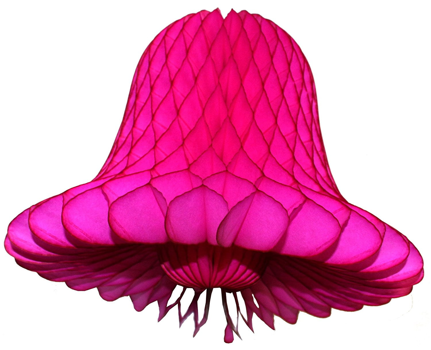 3-pack 11 Inch Hanging Honeycomb Tissue Paper Bell Decoration, Cerise ...