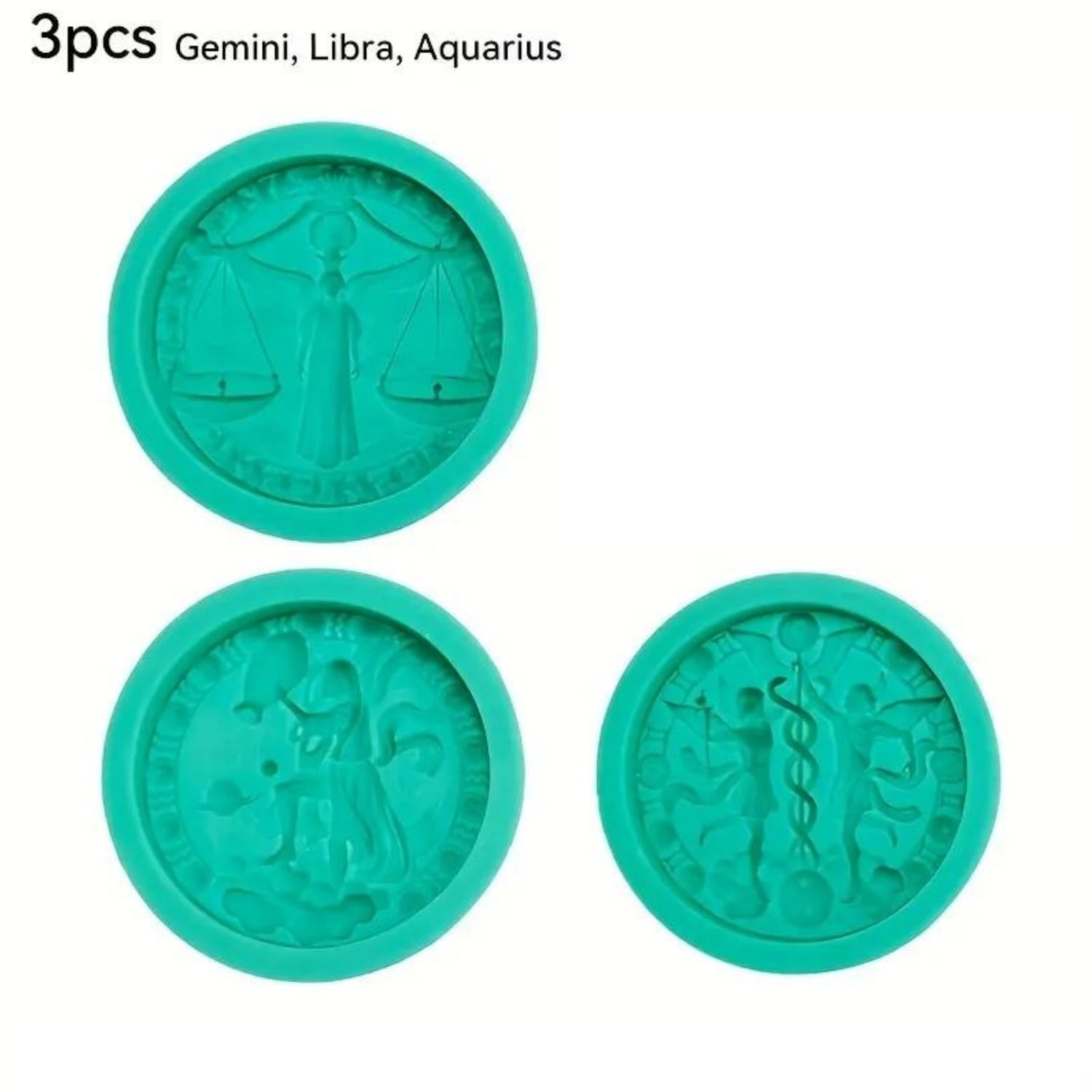 3 pack 12 Constellation Fondant Molds Zodiac Sign Animals Mold 3D for ...