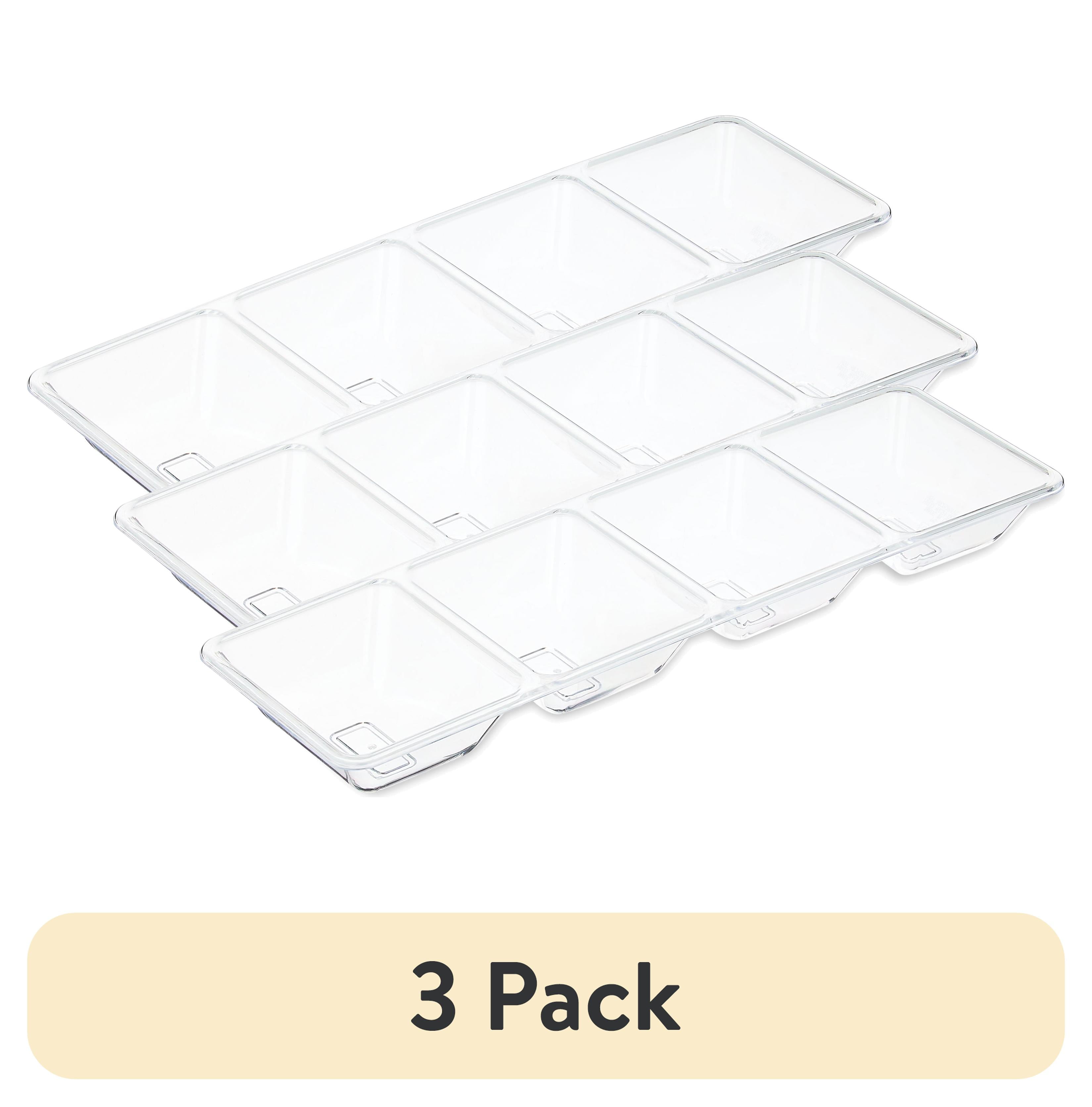 (3 pack) Clear Rectangular Compartment Tray, 16", by Way To Celebrate ...