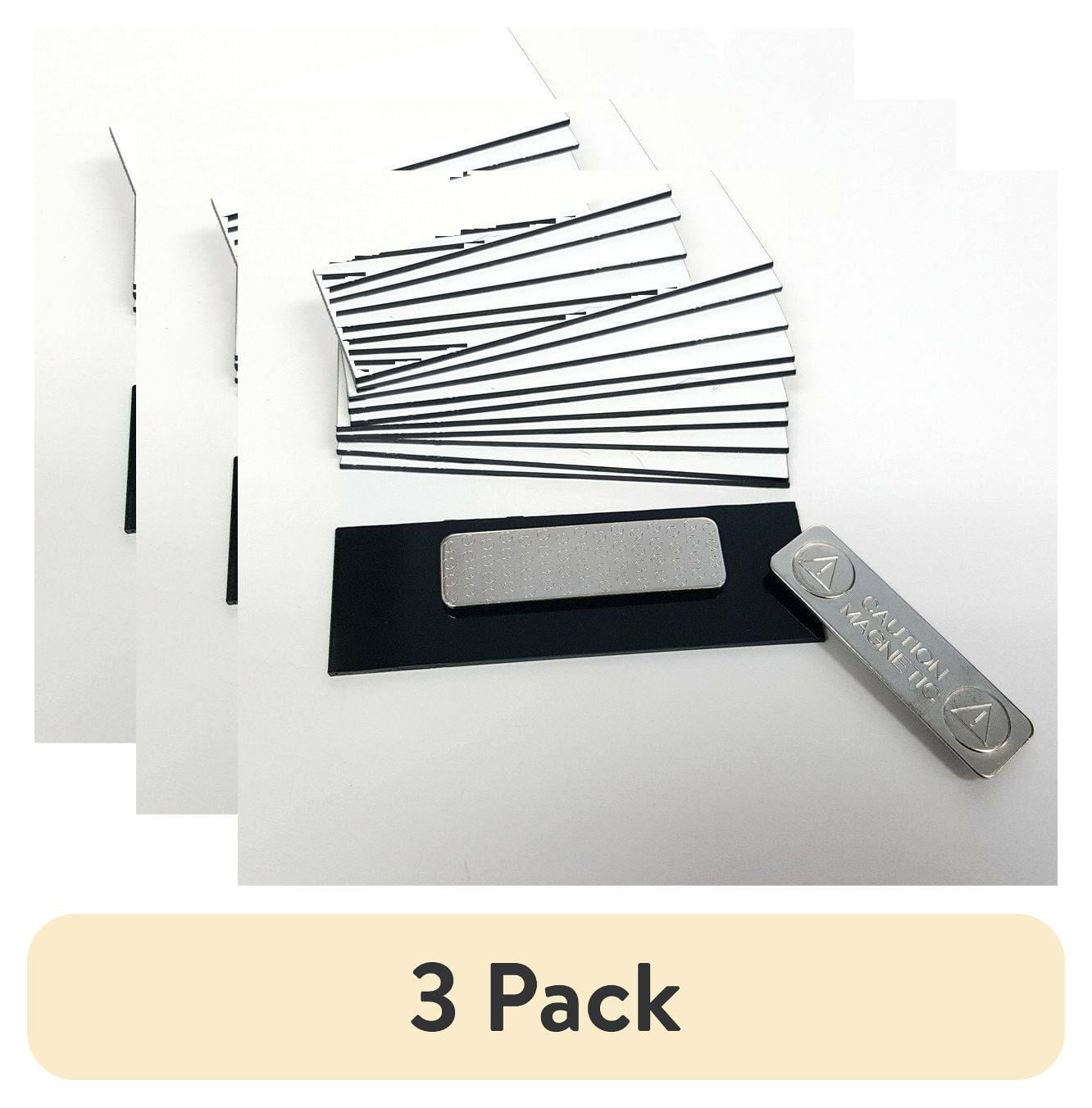 (3 pack) 1x3 Name Tag Badge Blanks with Magnetic Backing - 10 Pack ...
