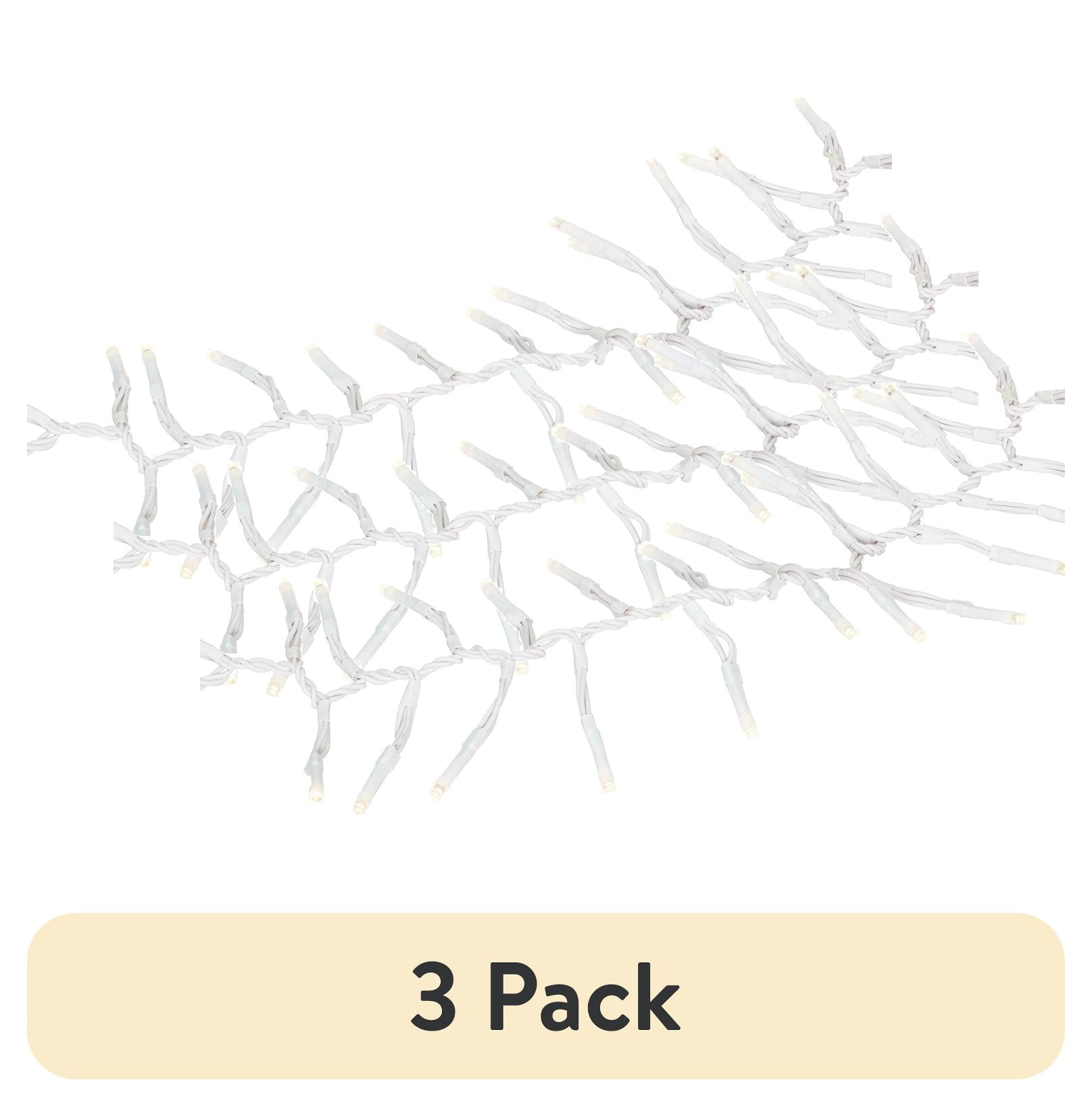 (3 pack) 200-Count 8-Function Warm White LED Micro Garland Christmas ...