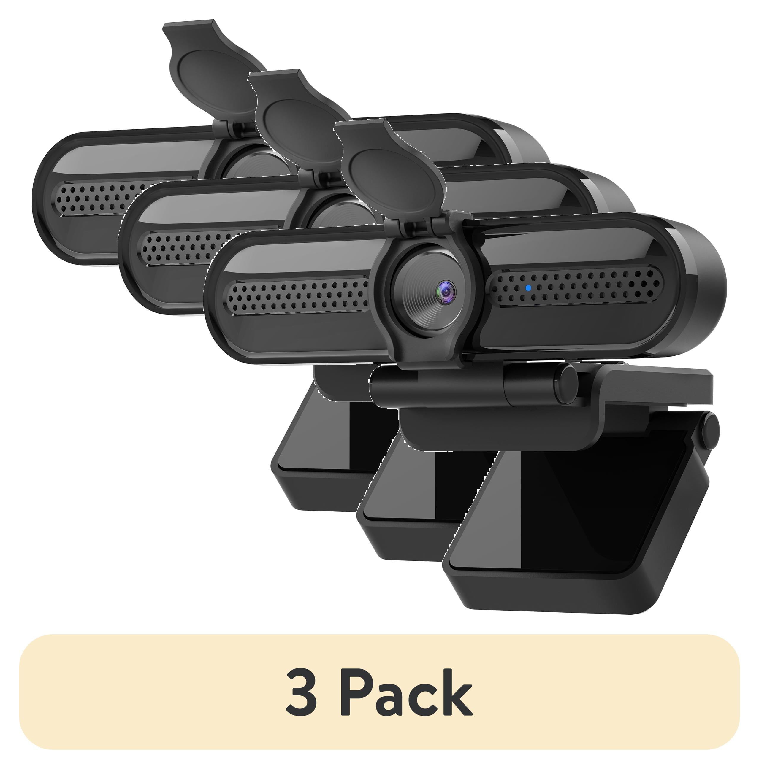 (3 pack) 2K/1080p Webcam with 2 Microphones for Laptop Conference ...