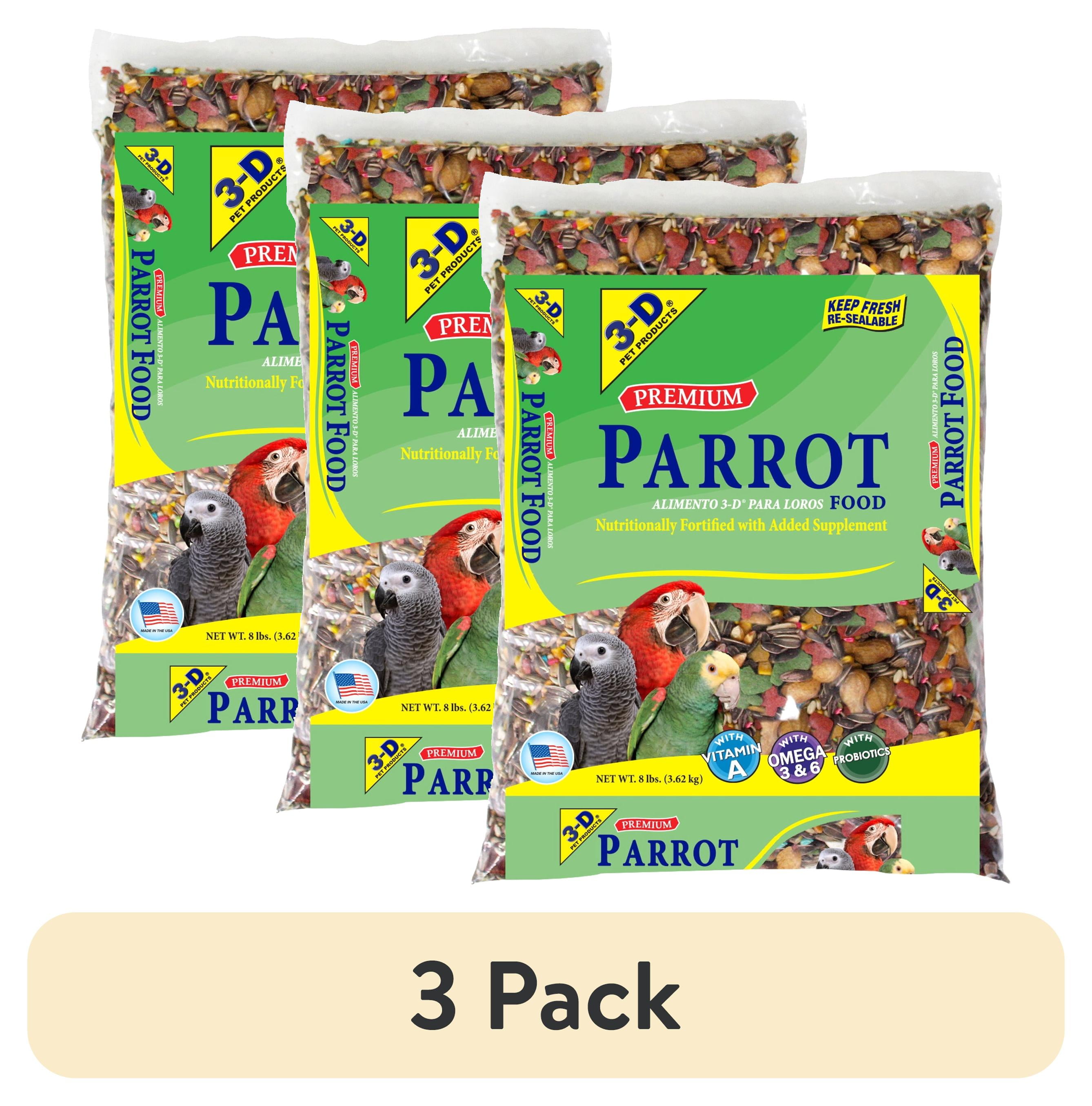 (3 pack) 3-D Pet Products Premium Parrot Bird Food Seeds, with ...