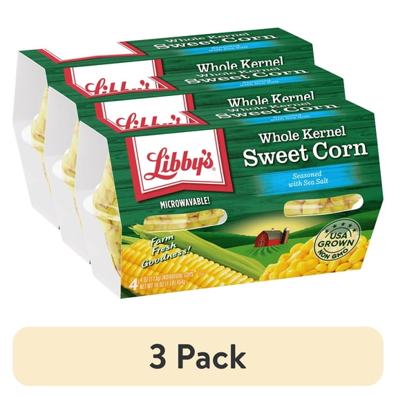 (3 pack) Libby's Whole Kernel Sweet Corn, 4 Oz, 4 Count Box - Walmart.com