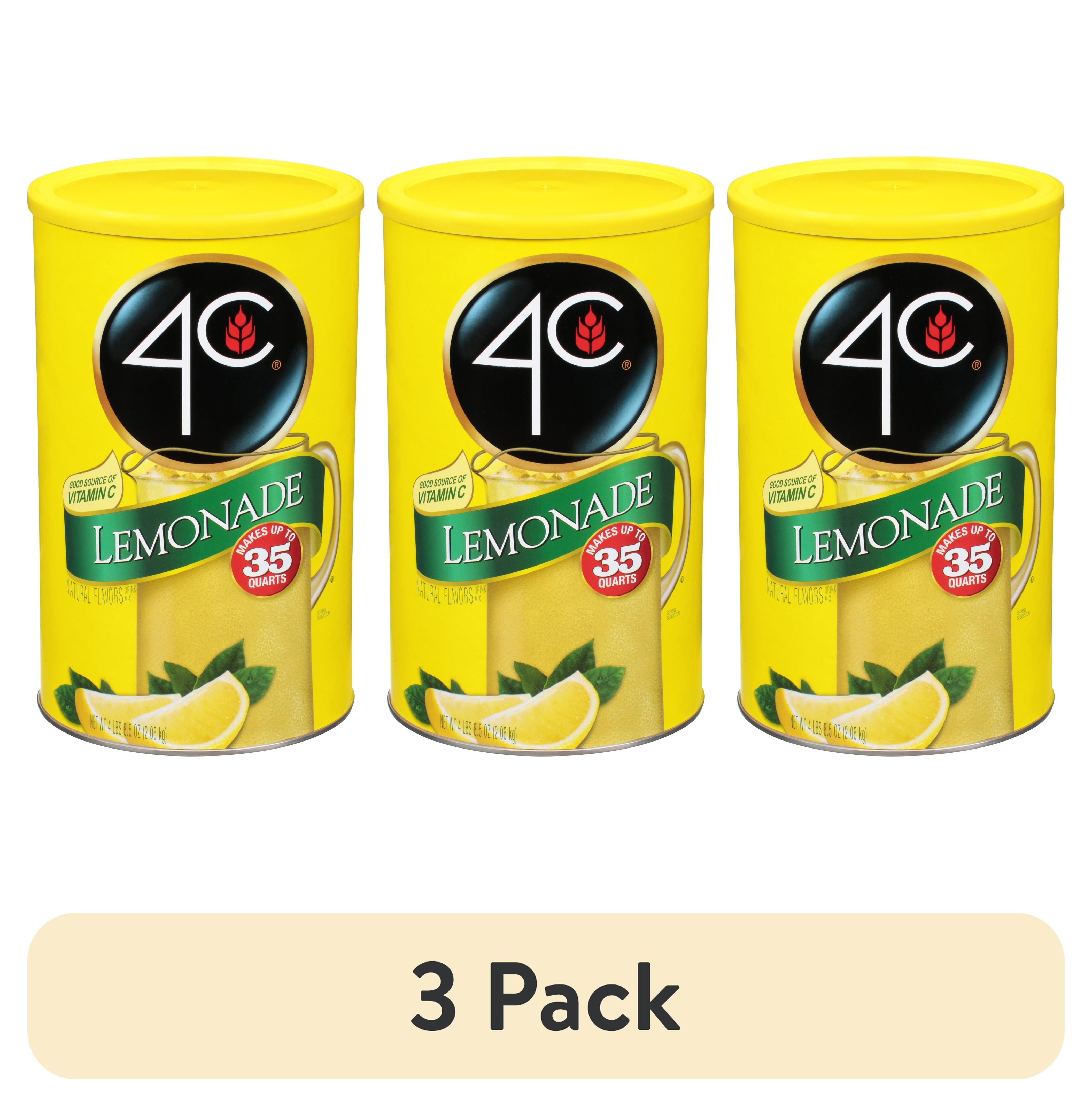 (3 pack) 4C 35 Qt Powdered Soft Drink Mix Lemonade, 72.5 oz, Single ...