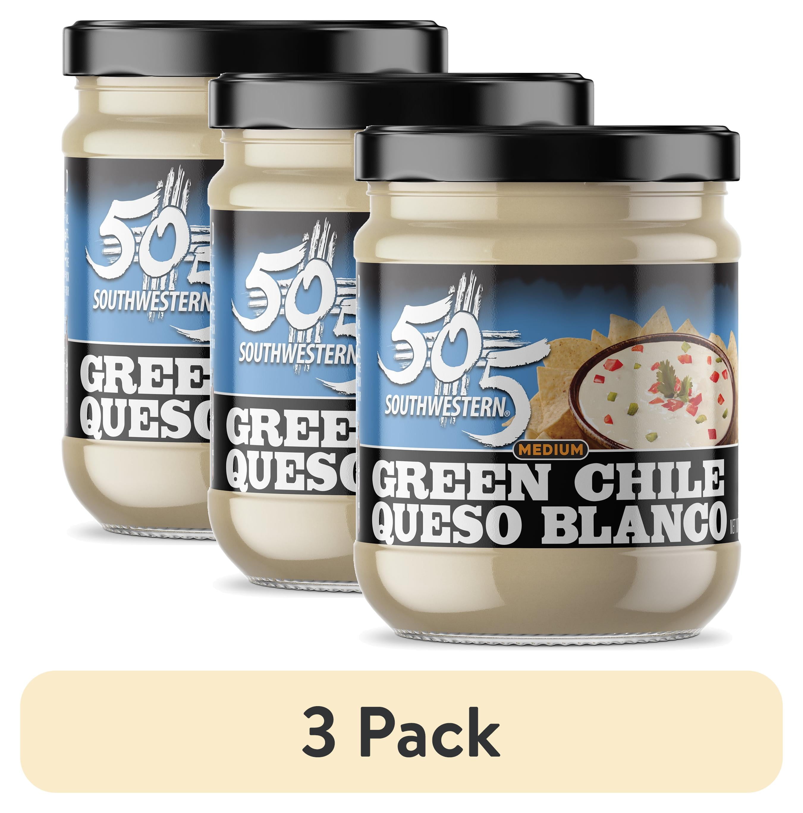 (3 pack) 505 Southwestern Green Chile Queso Blanco, 15 oz, Medium ...