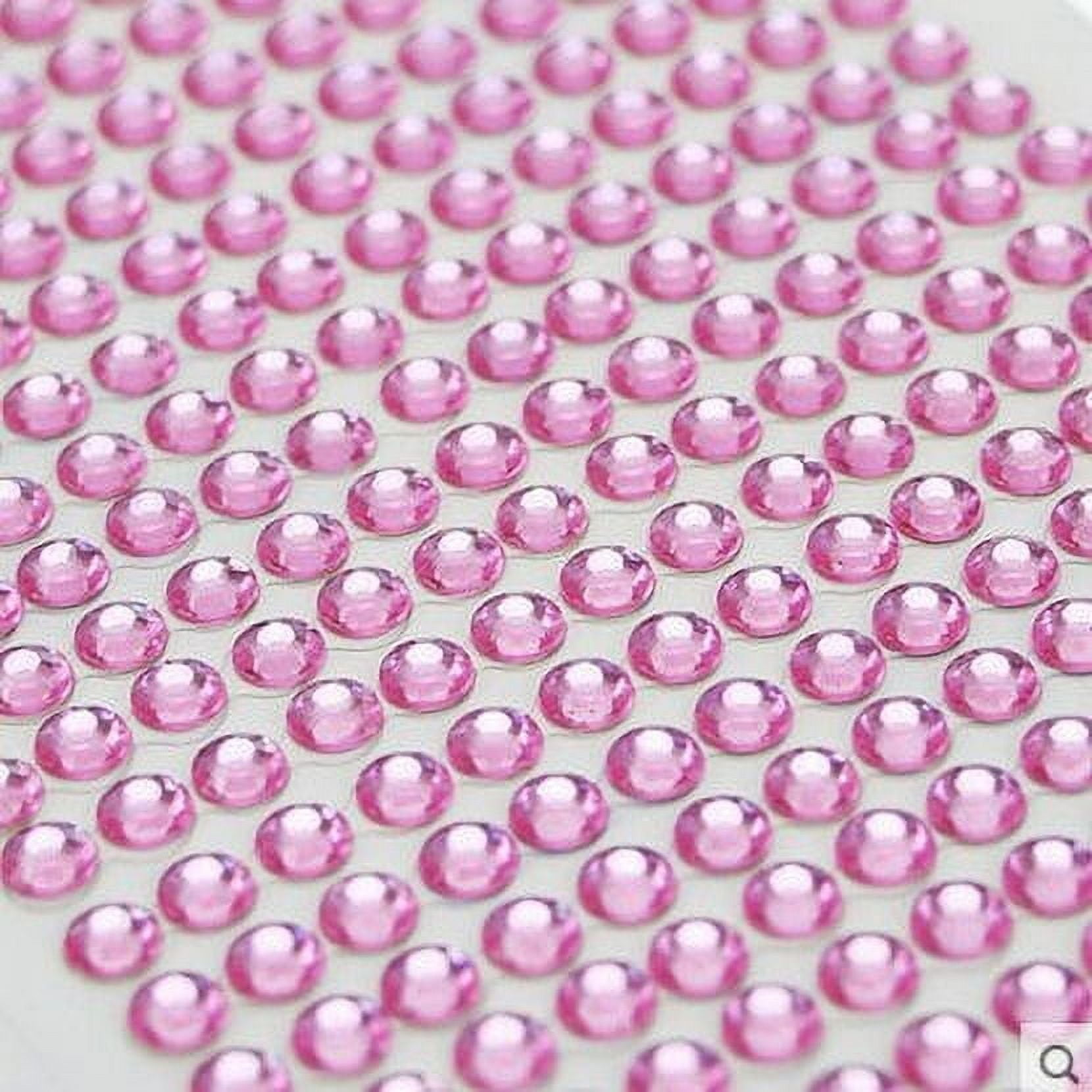 3 pack 6mm Crystal Diamond Sticker Adhesive Rhinestone,1800 pcs (pink ...
