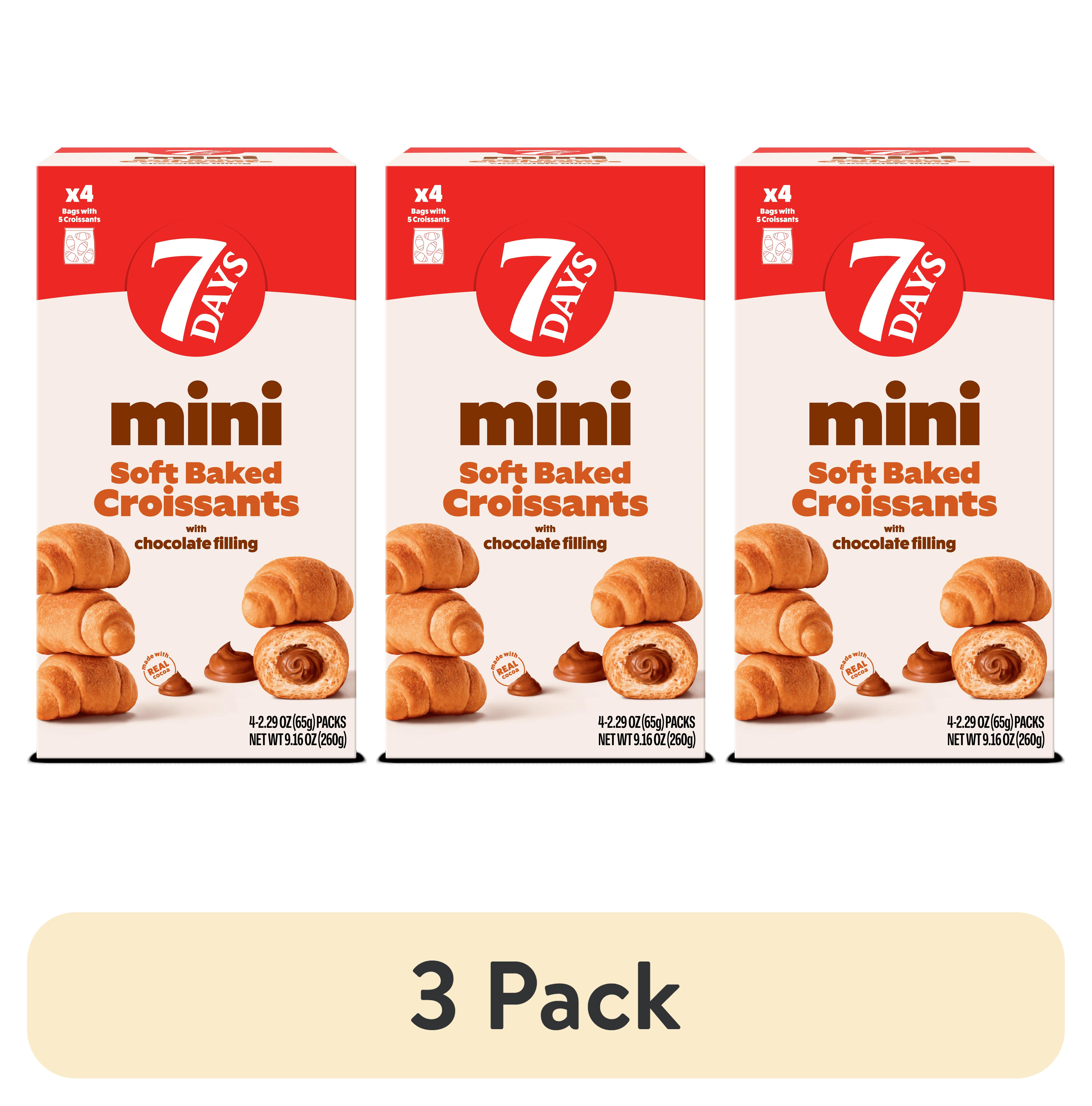 (3 pack) 7Days Mini Croissants, Chocolate, Breakfast On the Go, Non-GMO ...