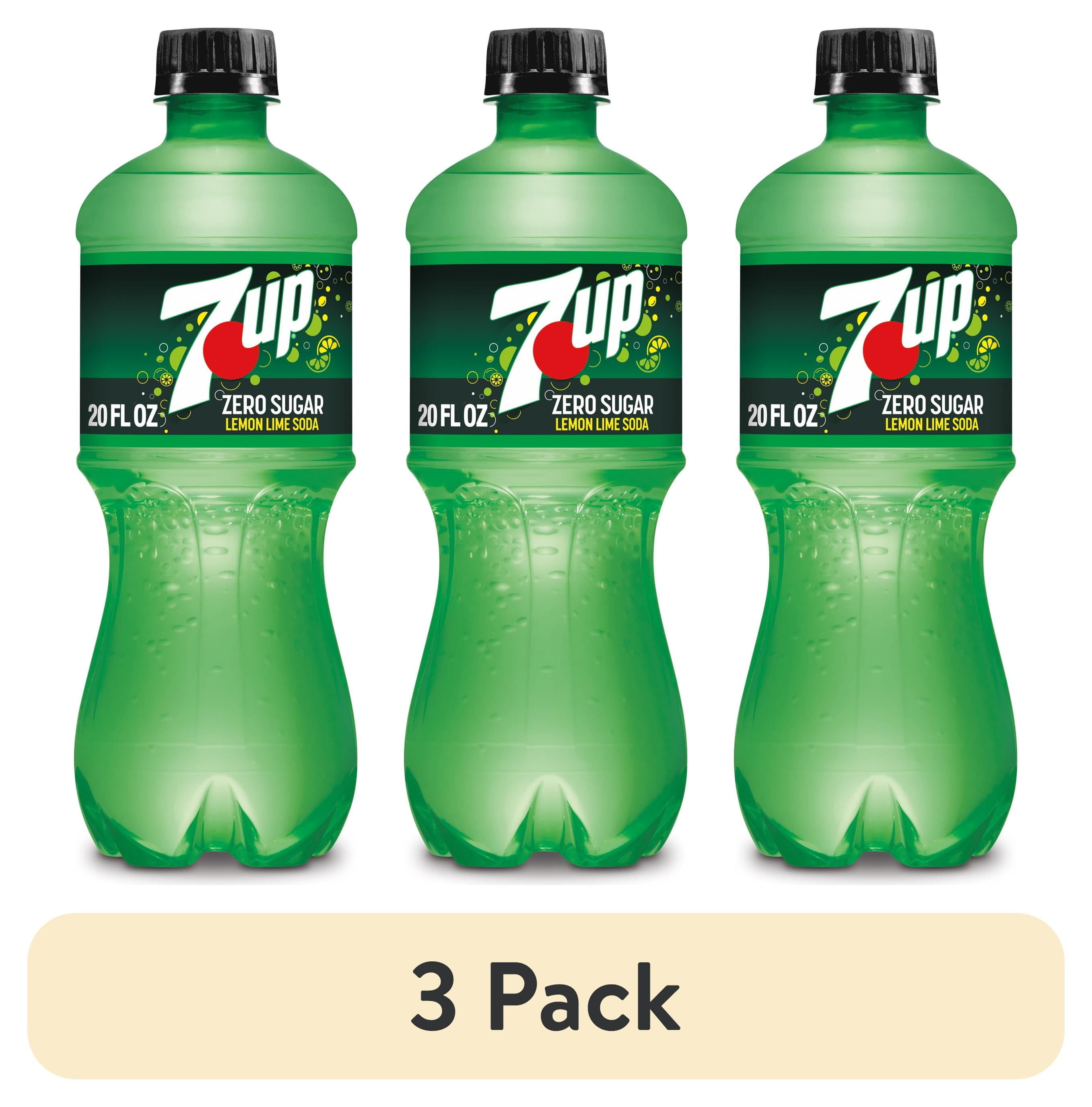 (3 pack) 7UP Caffeine Free Zero Sugar Lemon Lime Soda Pop, 20 fl oz, Bottle - Walmart.com