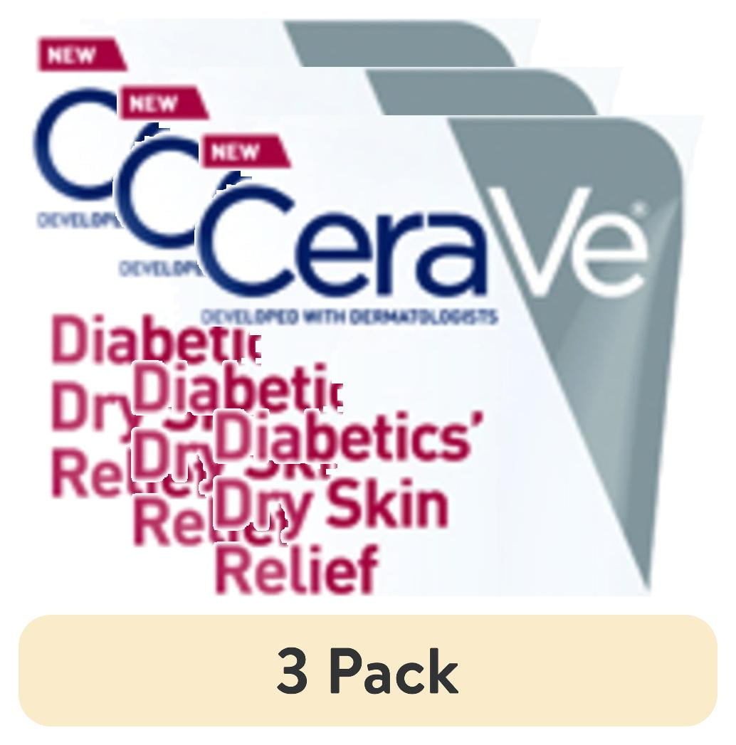 (3 pack) CeraVe Diabetics’ Dry Skin Relief Moisturizing with Urea ...