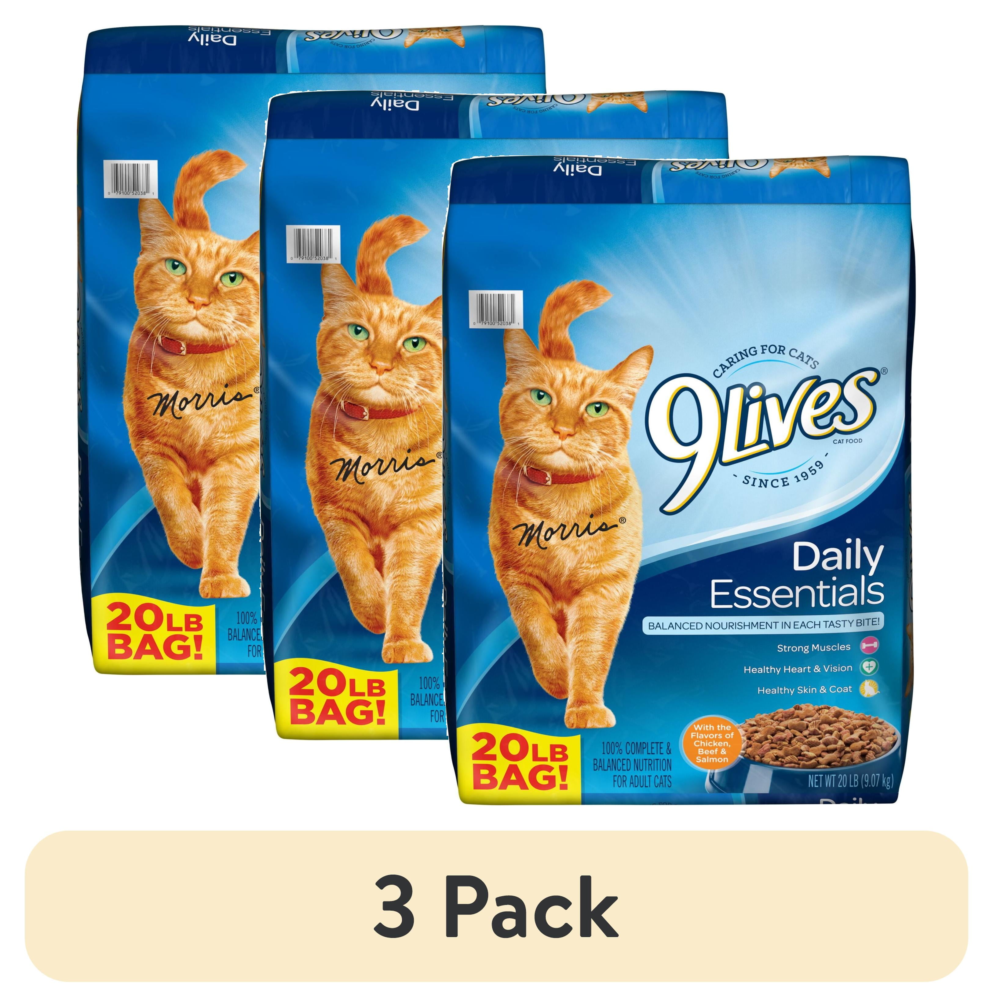 (3 pack) 9Lives Daily Essentials Dry Cat Food, 20 lb. Bag - Walmart.com
