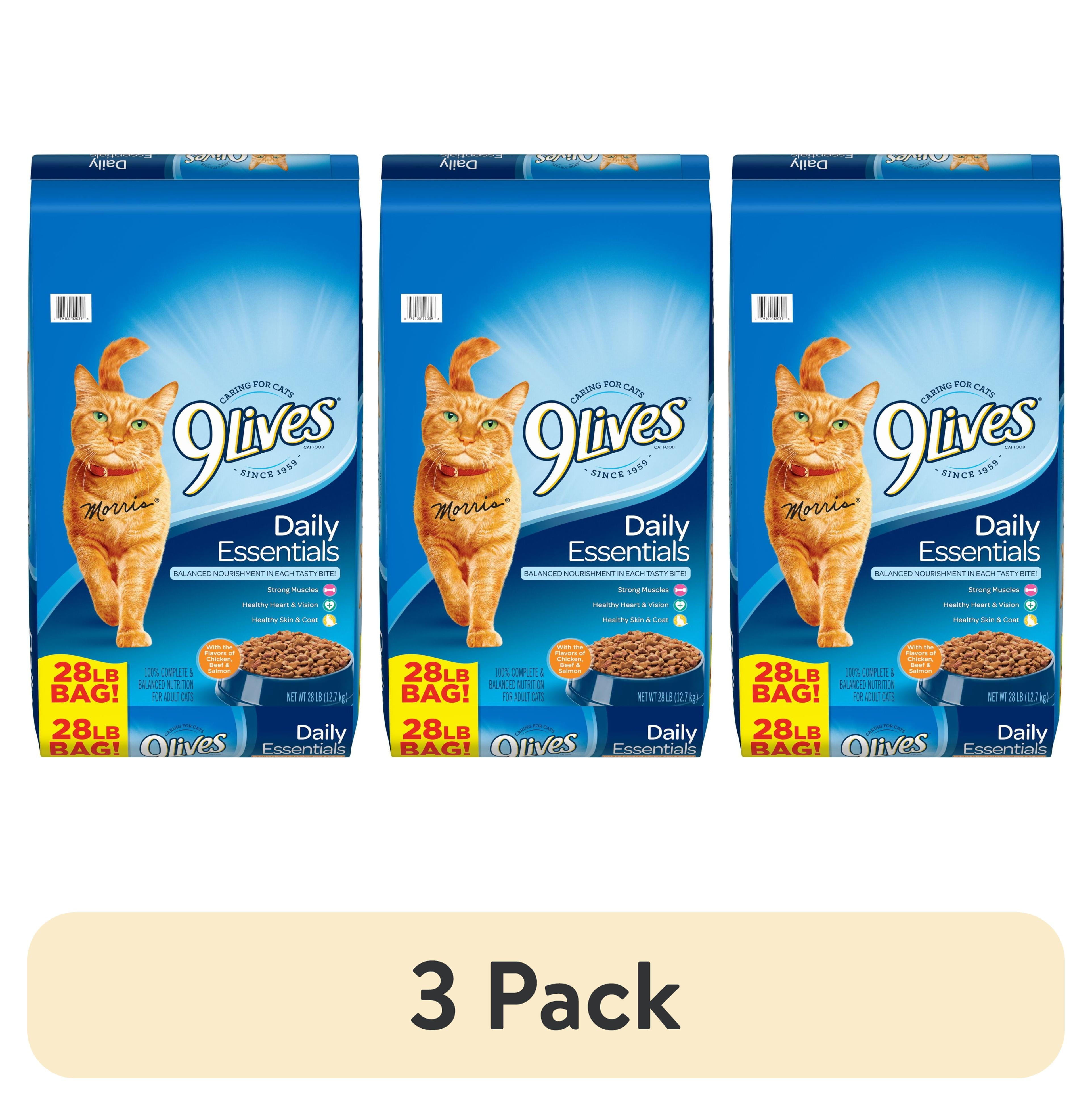 (3 pack) 9Lives Daily Essentials Dry Cat Food, 28 lb. Bag - Walmart.com