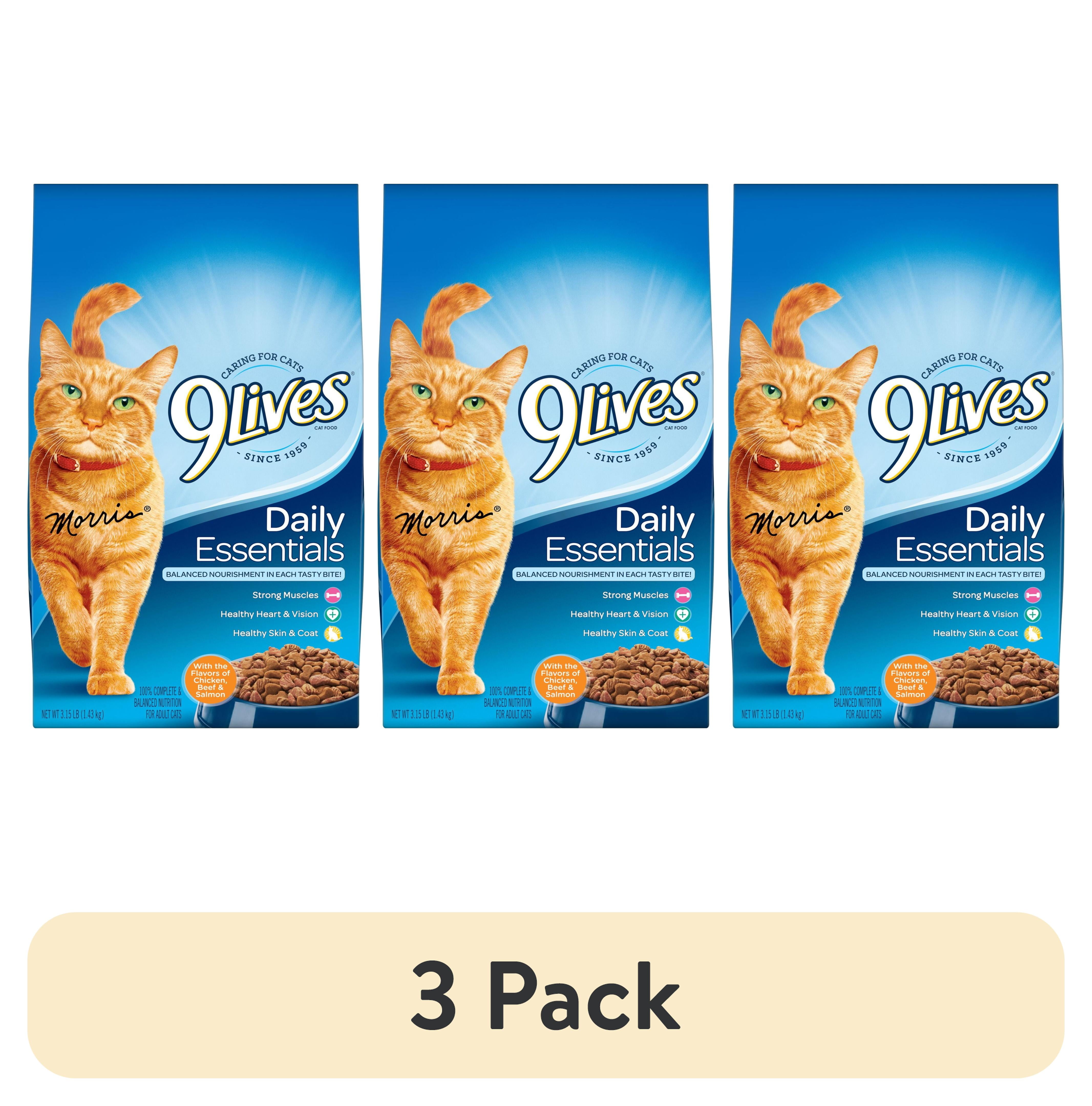 (3 pack) 9Lives Daily Essentials Dry Cat Food, 3.15 lb. Bag - Walmart.com