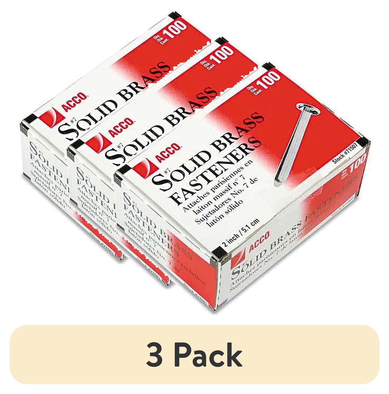 (3 pack) ACCO Brass Prong Paper File Fasteners, 2", 100-Pack - Walmart.com