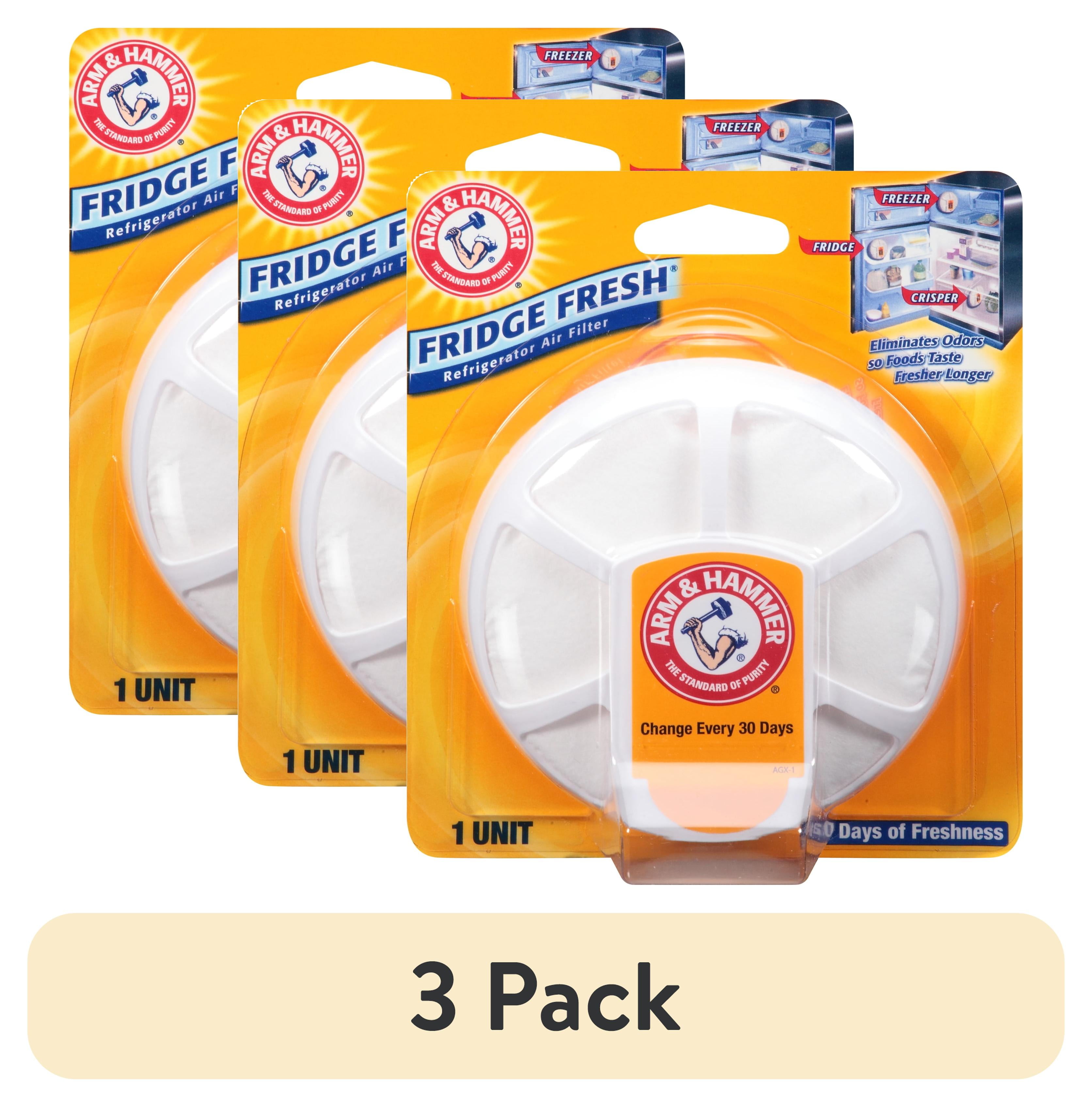 (3 pack) ARM & HAMMER Baking Soda Fridge Fresh, Refrigerator Air Filter ...