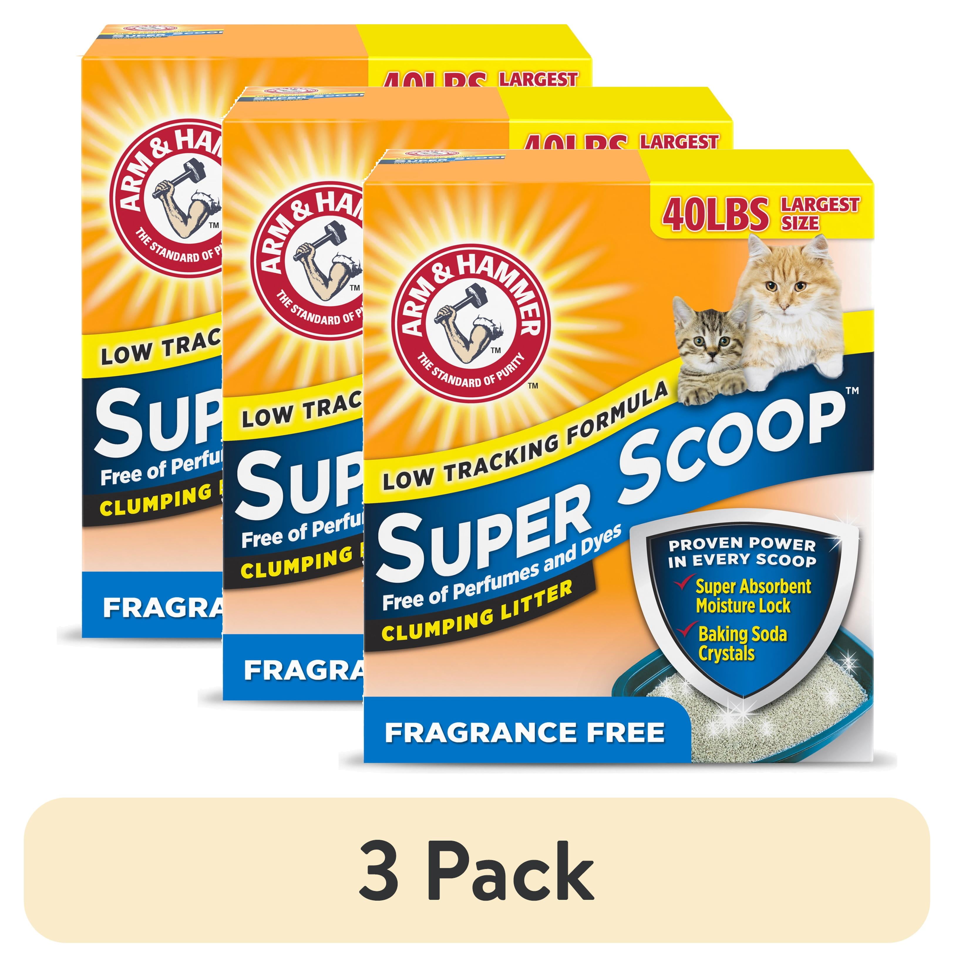 (3 pack) ARM & HAMMER Super Scoop Fragrance Free Clumping Clay Cat ...