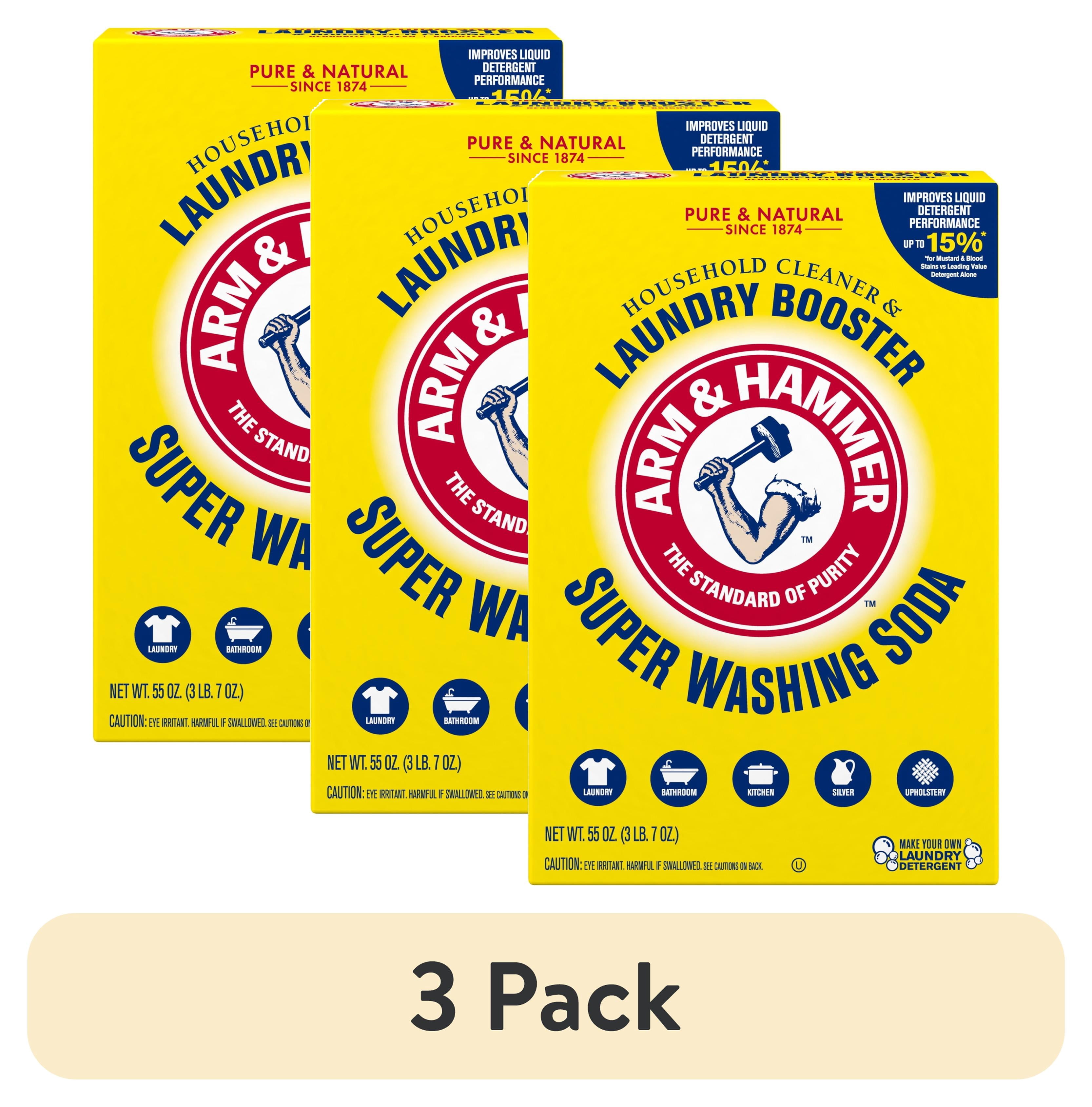 (3 pack) ARM & HAMMER Super Washing Soda Powder Laundry Detergent ...