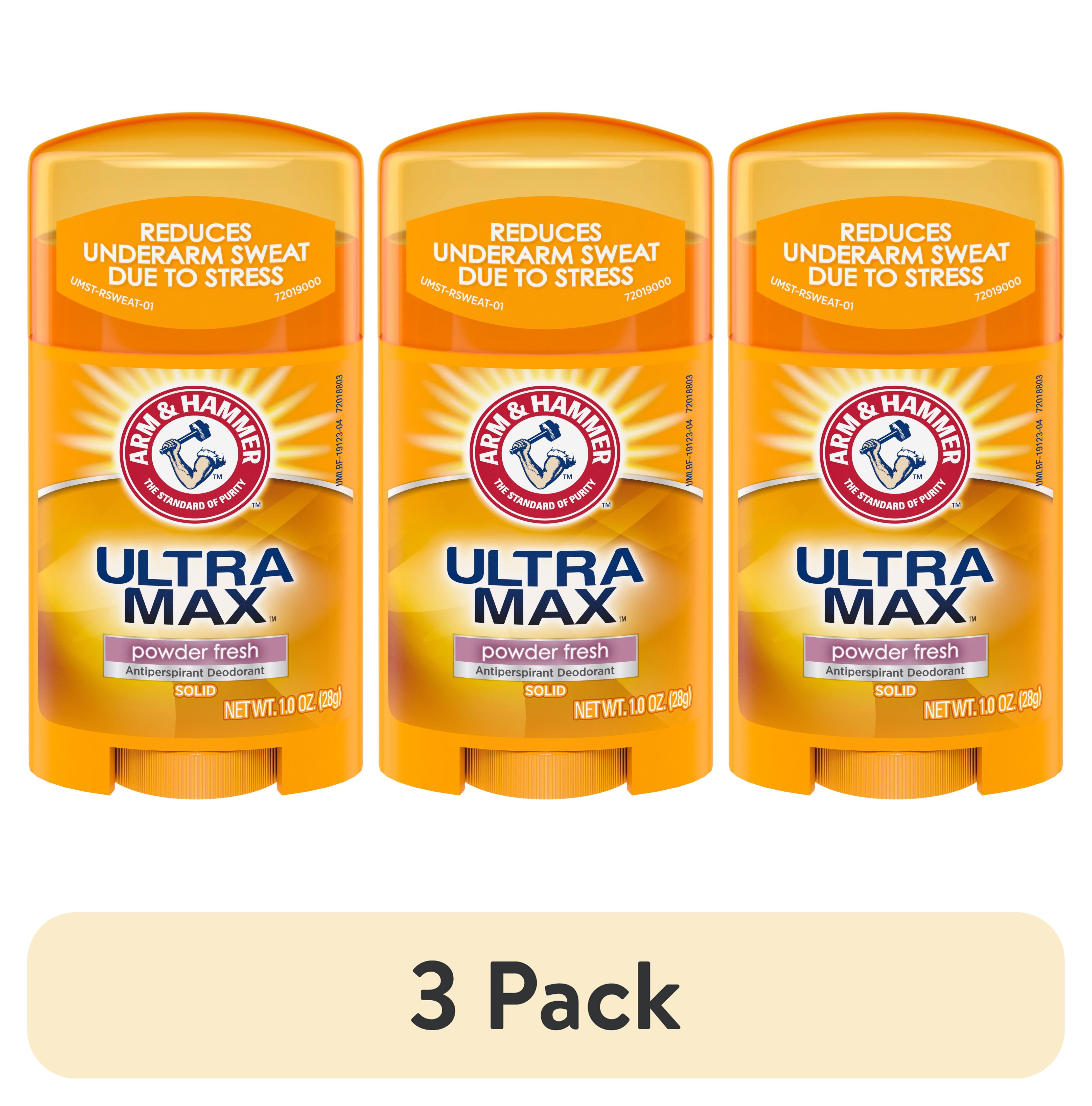 (3 pack) ARM & HAMMER ULTRA MAX Solid AntiPerspirant Deodorant, Powder ...