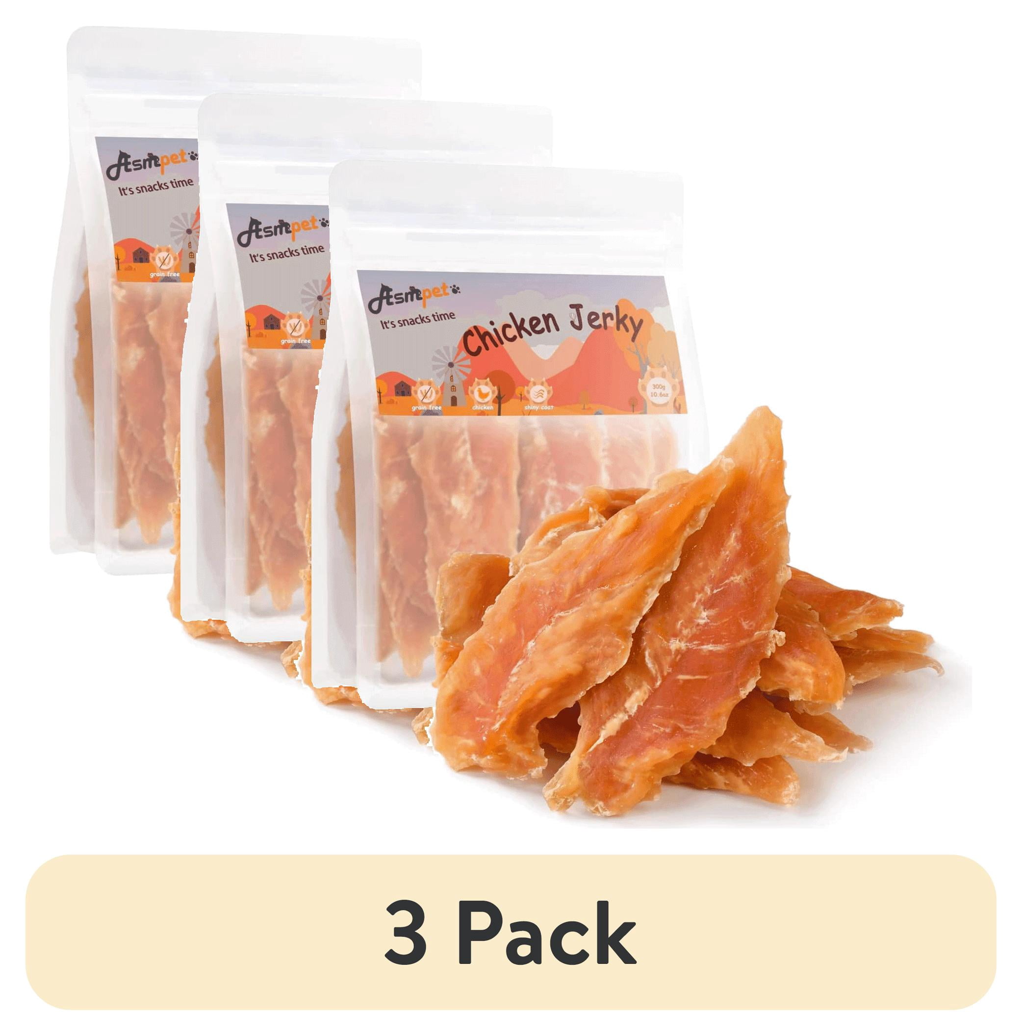 (3 pack) ASMPET Real Chicken Jerky for Dogs | Low Fat & Dehydrated ...