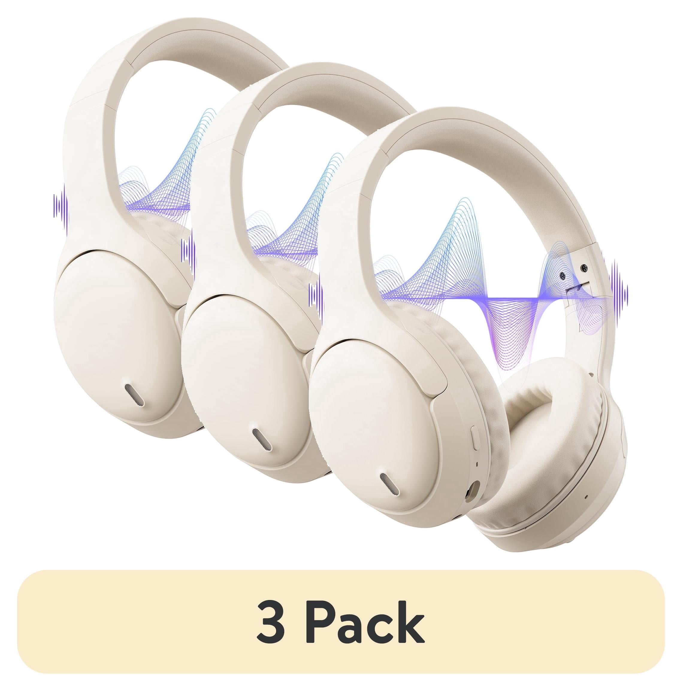 (3 pack) Headphones, AUOSHI Active Noise Cancelling Headphones, 55H ...