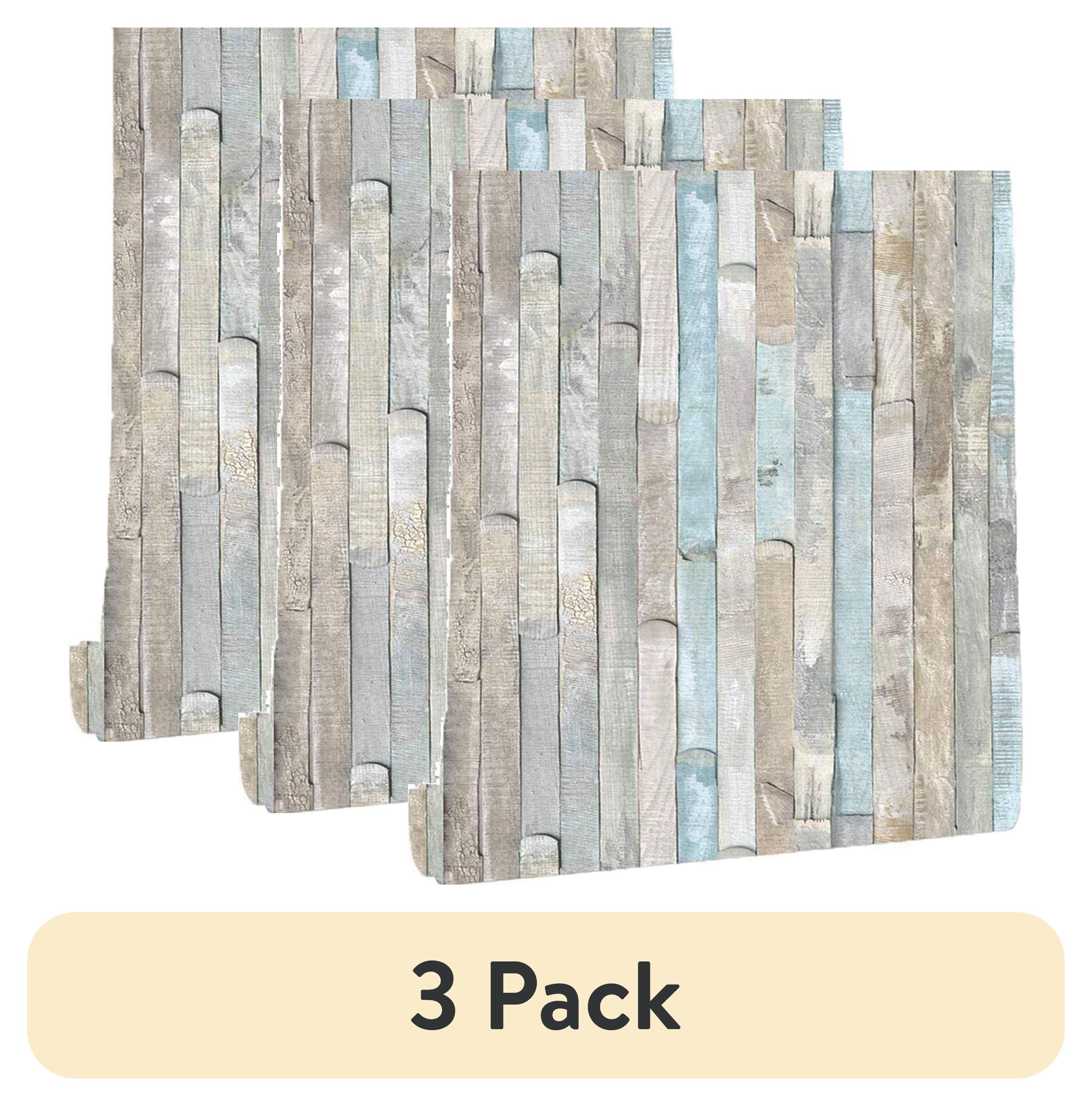 (3 pack) Abyssaly 17.7" x 118" Blue Rustic Wood Peel and Stick ...