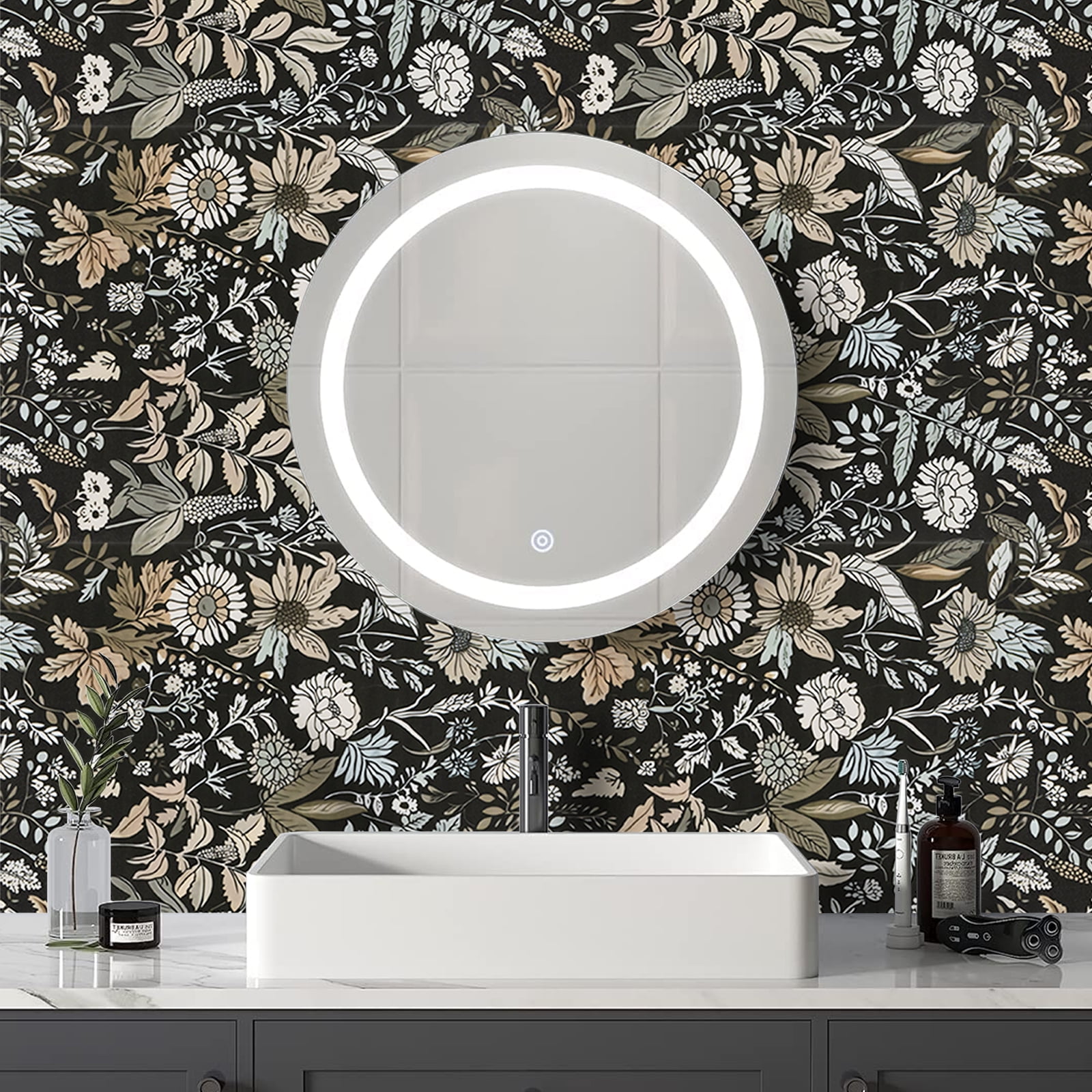 (3 pack) Abyssaly Peel and Stick Wallpaper Floral Wallpaper 17.7" x 118 ...