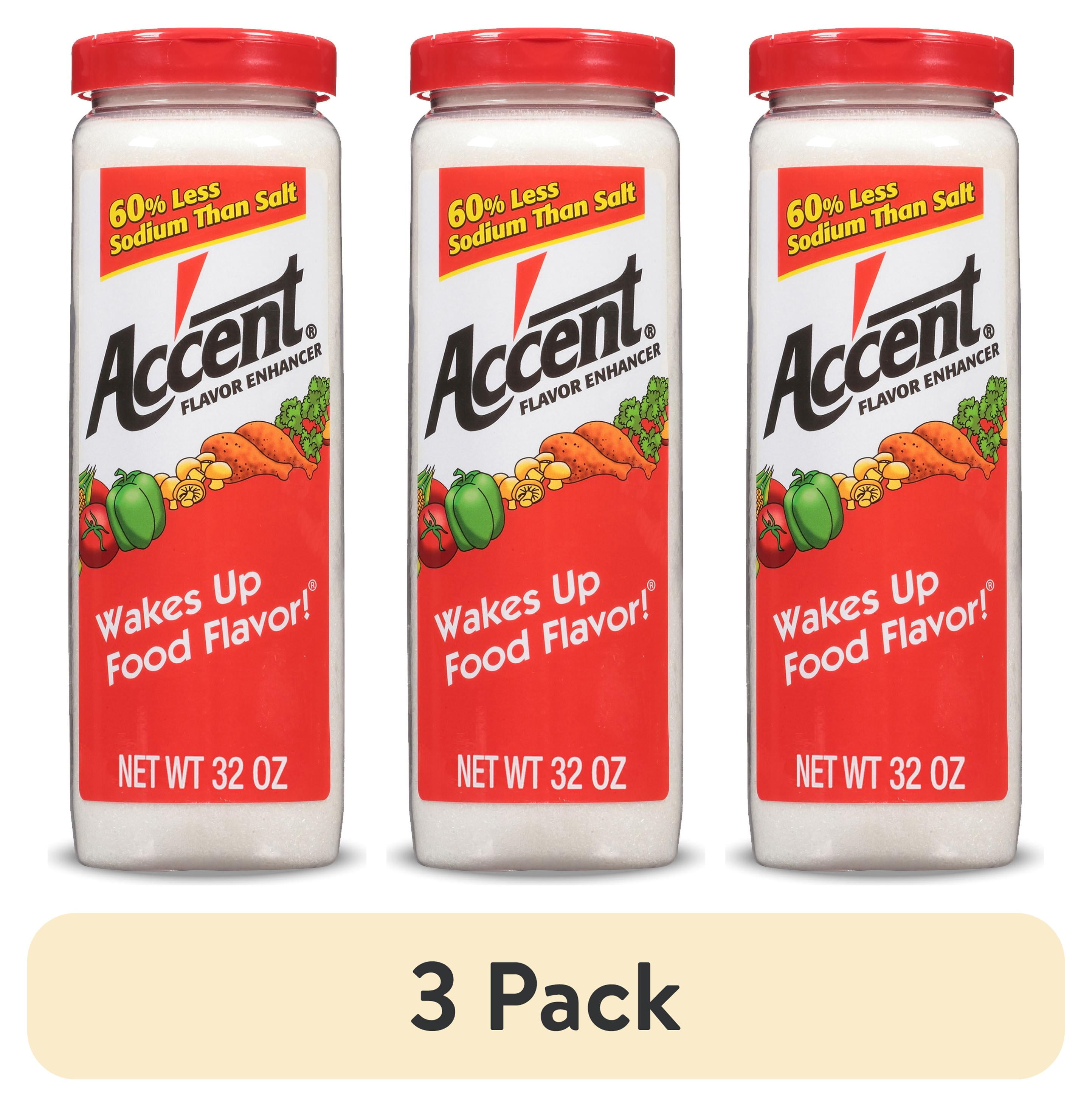 (3 pack) Ac'cent Flavor Enhancer MSG, Kosher, 32 oz - Walmart.com