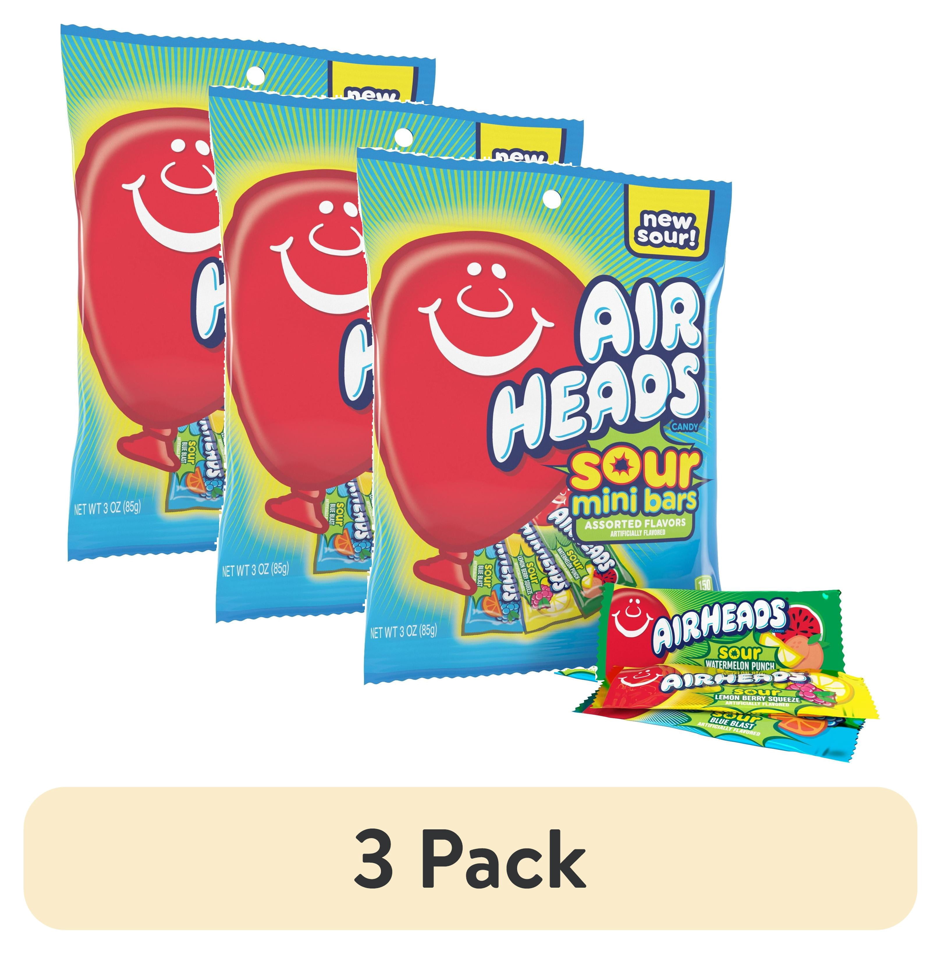 (3 pack) Airheads Candy Variety Bag, Individually Wrapped Assorted Sour ...