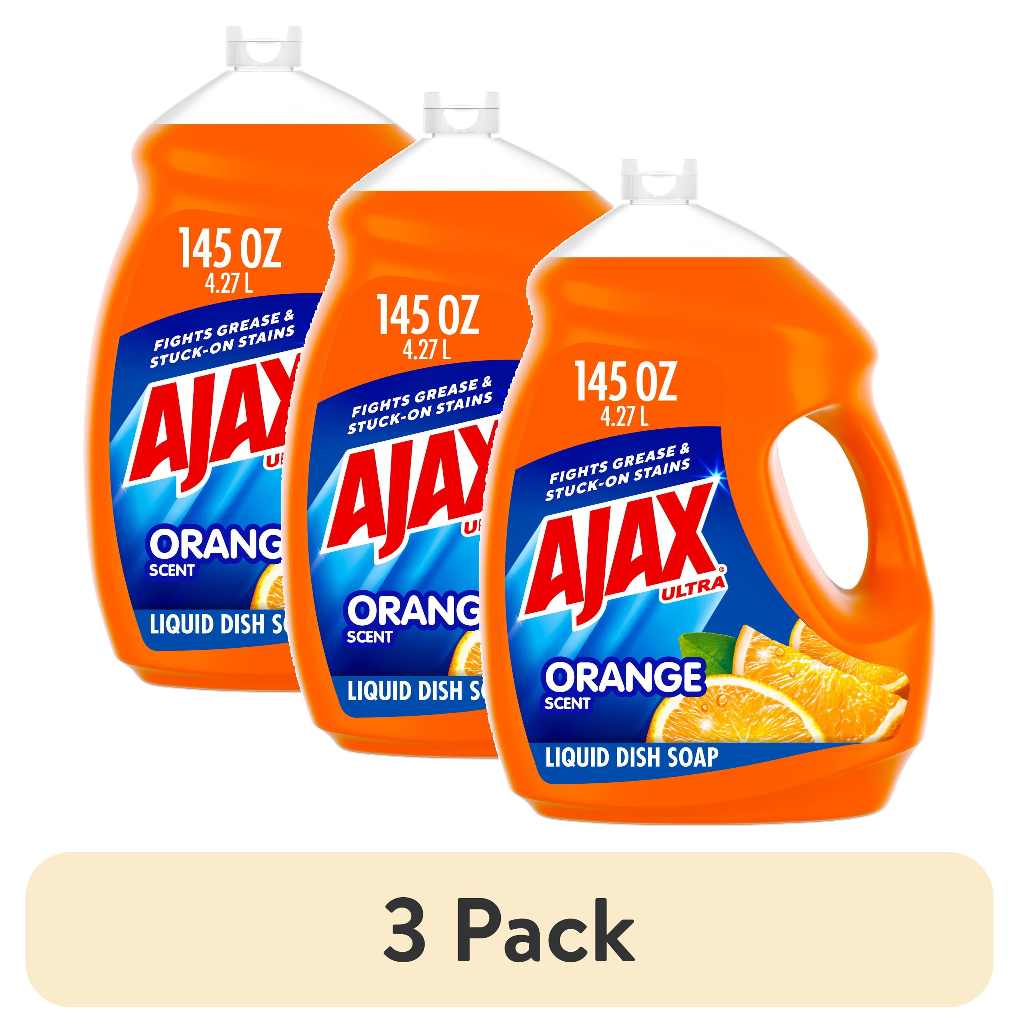 (3 pack) Ajax Ultra Triple Action Dishwashing Liquid Dish Soap, Orange ...