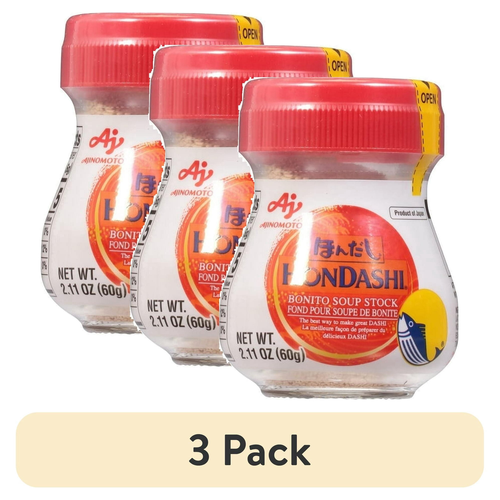 (3 pack) Ajinomoto Hondashi Dry Bonito Broth Soup Stock 2.11 oz Shaker ...
