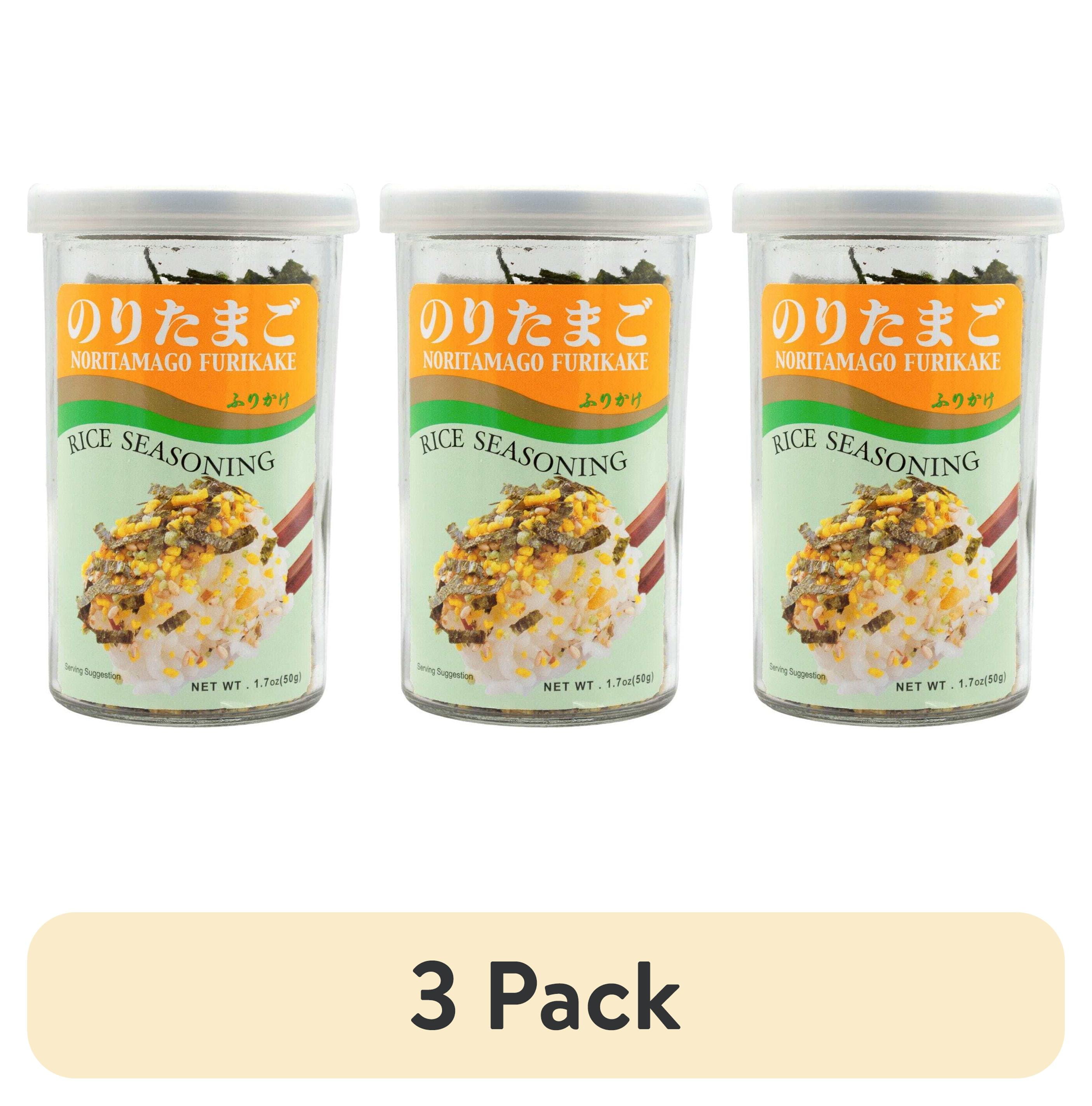 (3 pack) Ajishima Nori Tamago Furikake Rice Seasoning, 1.7oz - Walmart.com