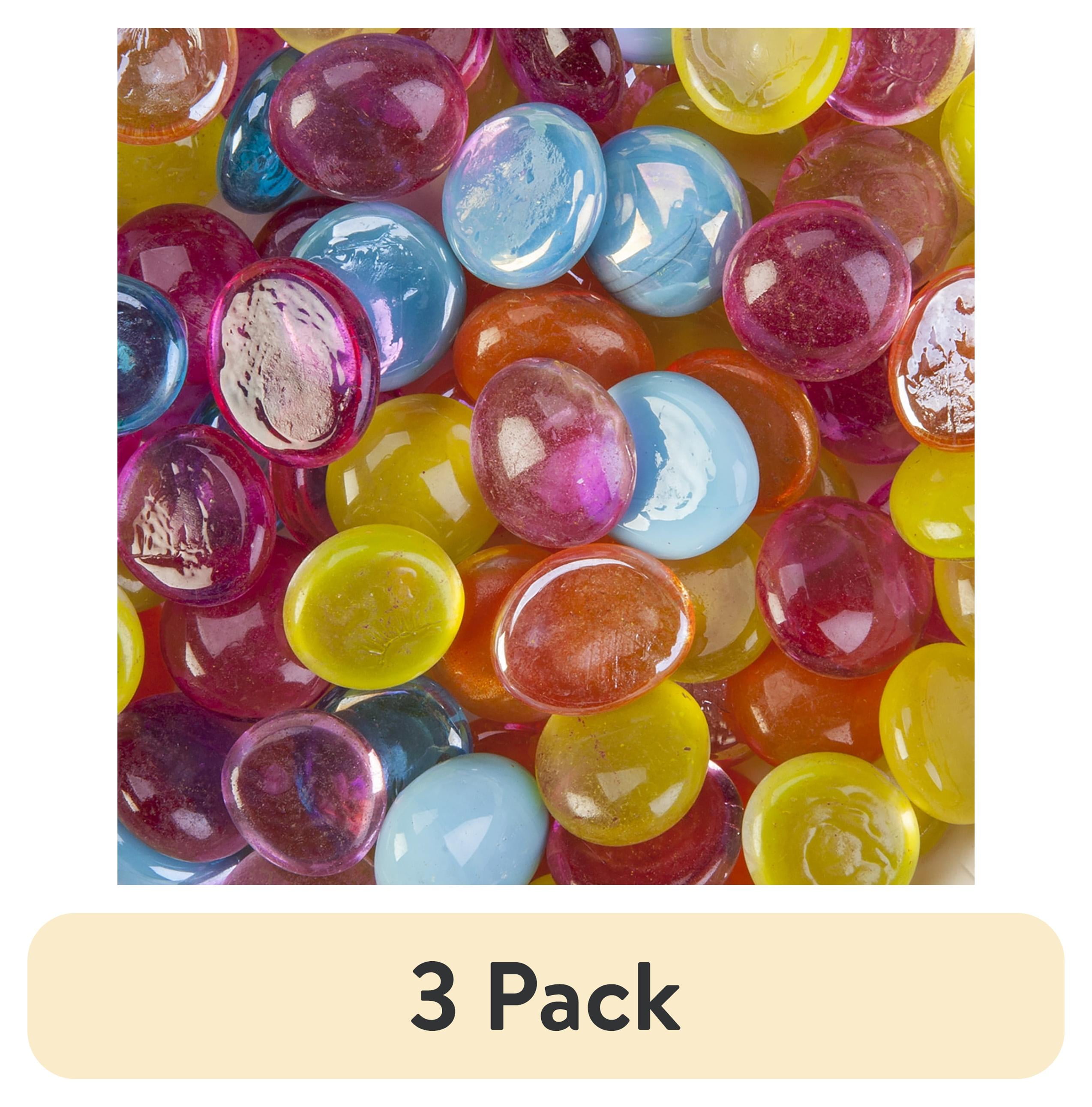 (3 pack) Akasha Decorative Tropical Glass Gems, 38 oz. Jar, Multicolor ...