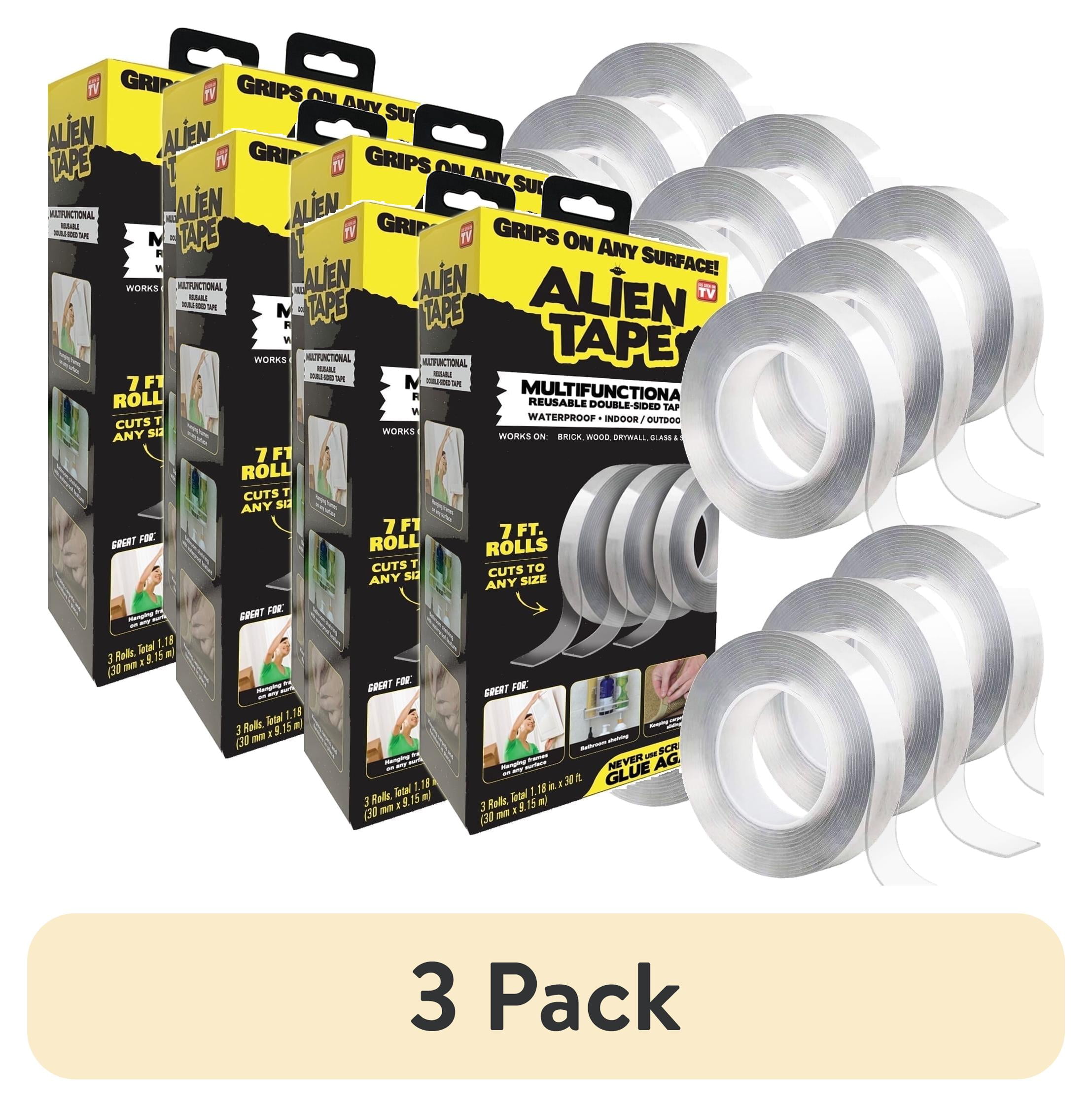 (3 pack) Alien Tape Double Sided Tape 2 Rolls Heavy Duty Nano Two Sided ...