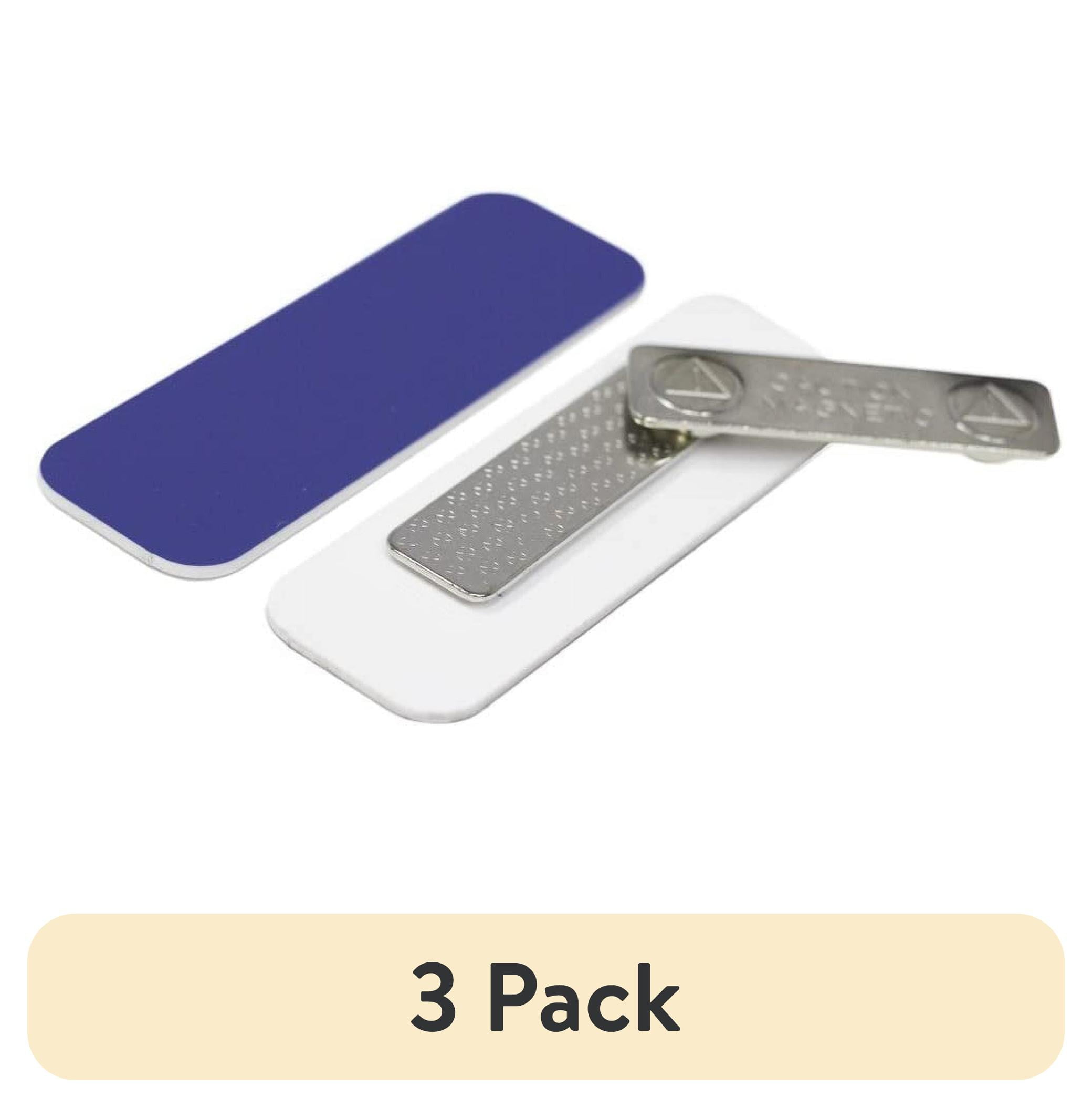 (3 pack) All Quality Badges Name Tag/Badge Blanks - 25 Pack - Blue 1" X ...