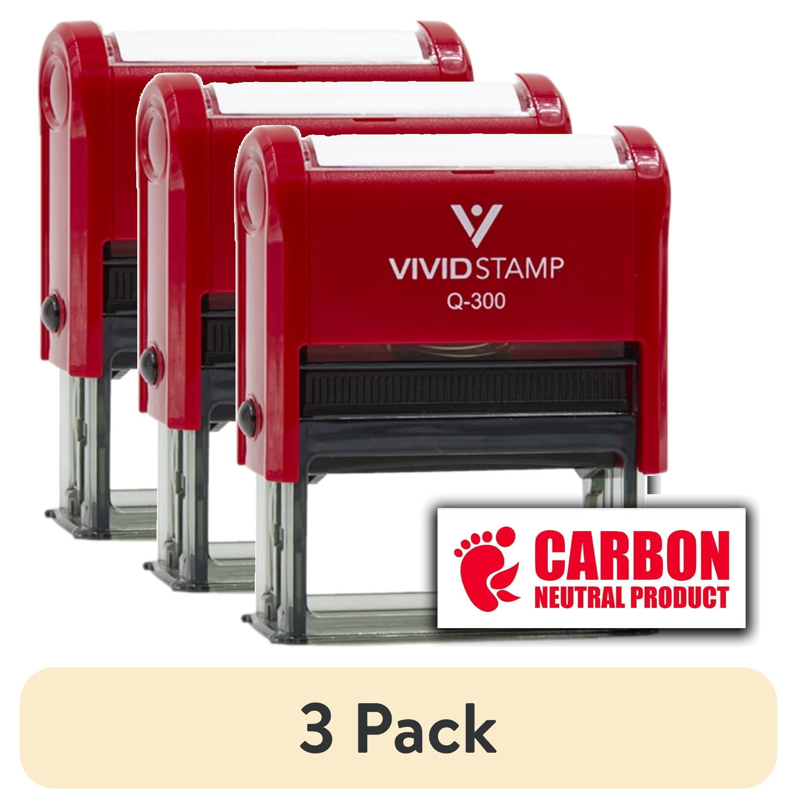 (3 pack) All Quality Carbon Neutral Product Self-Inking Rubber Stamp ...
