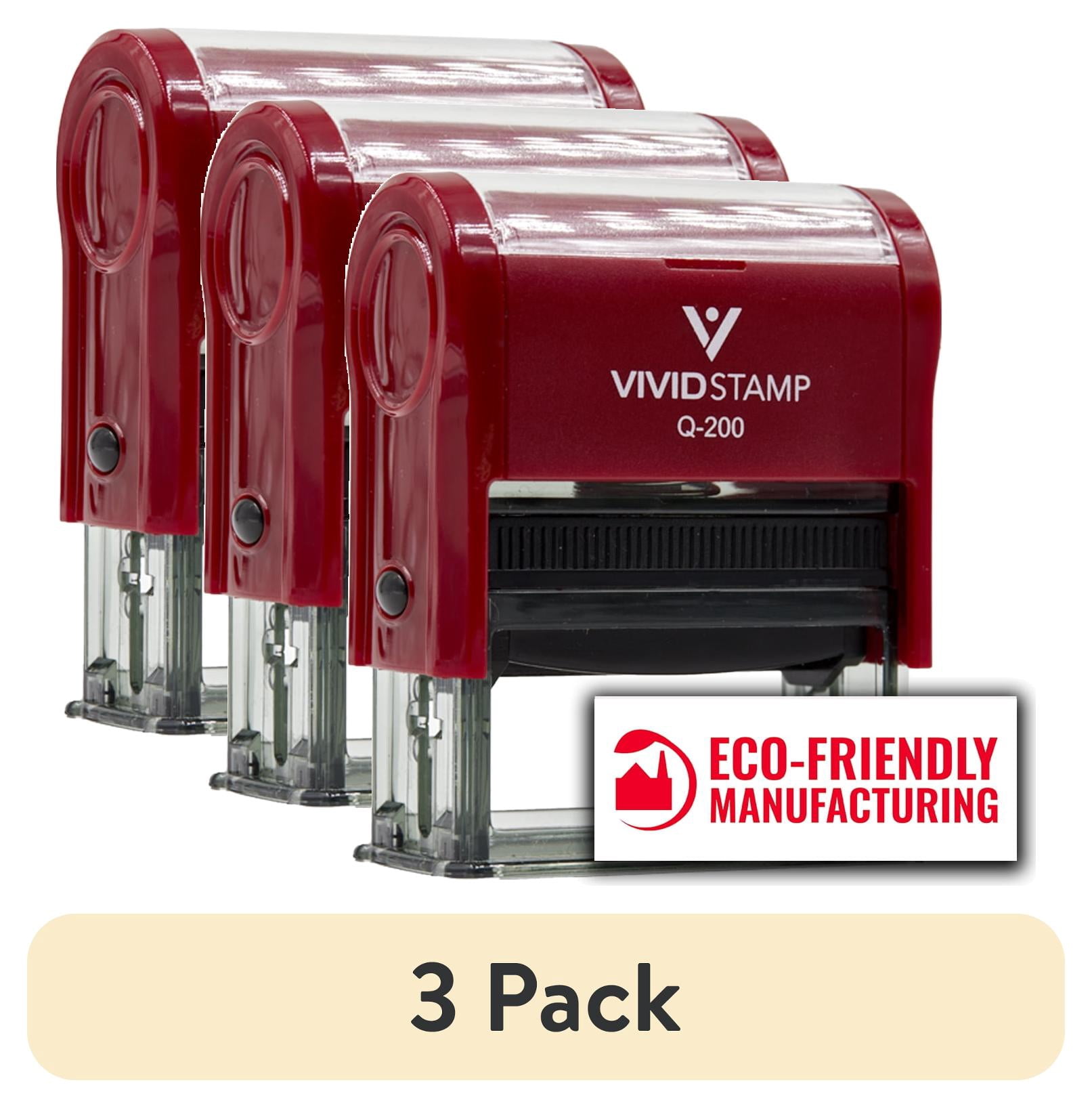 (3 pack) All Quality Eco-Friendly Manufacturing Self-Inking Rubber ...
