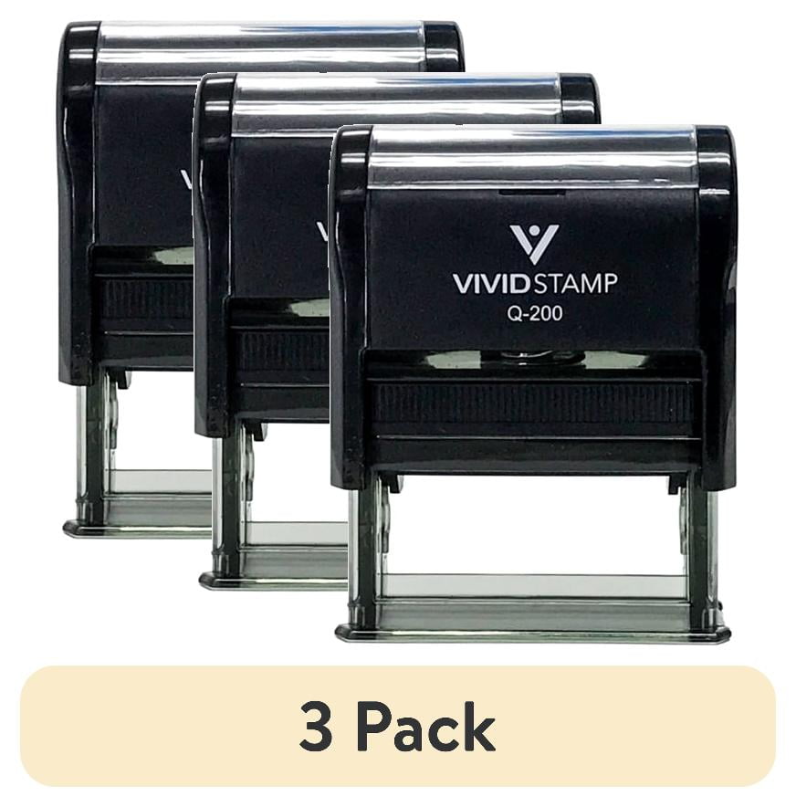(3 pack) All Quality Fake/Copy Self-Inking Rubber Stamp (Black Ink) - Q ...