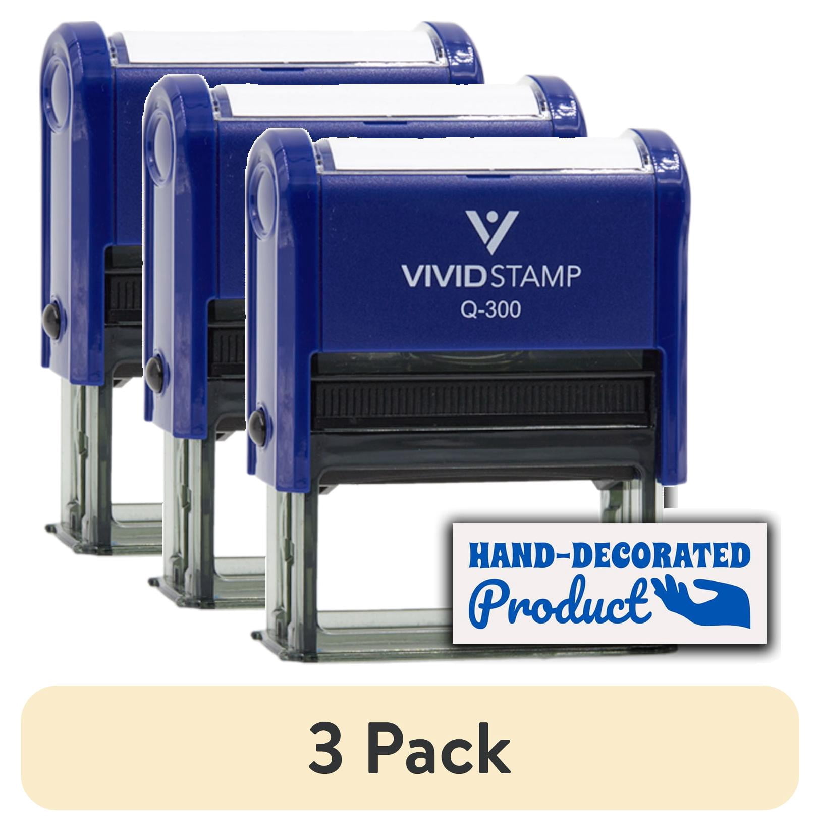 (3 pack) All Quality Hand-Decorated Product Self-Inking Rubber Stamp ...