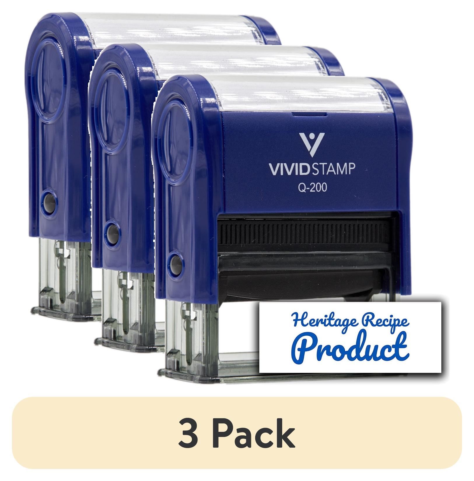 (3 pack) All Quality Heritage Recipe Product Self-Inking Rubber Stamp ...