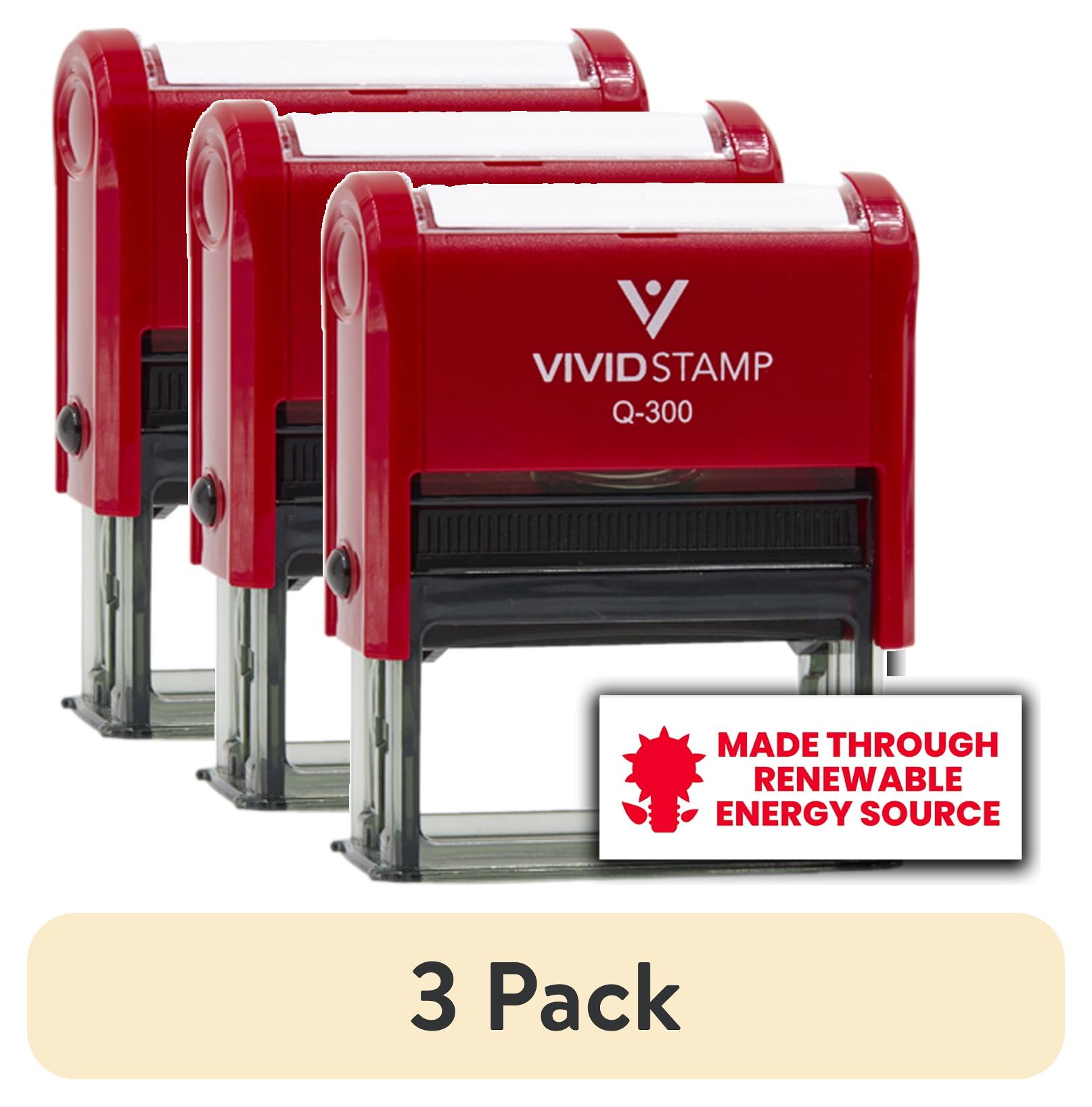 (3 pack) All Quality Made through Renewable Energy Source Self-Inking ...