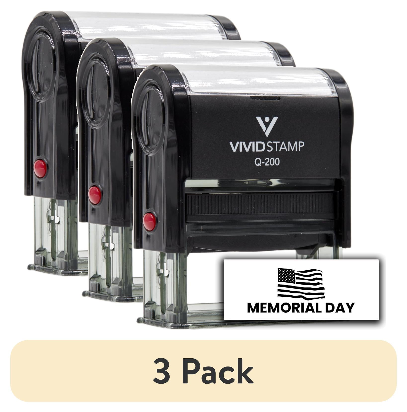(3 pack) All Quality Memorial Day Self-Inking Rubber Stamp | Agenda ...