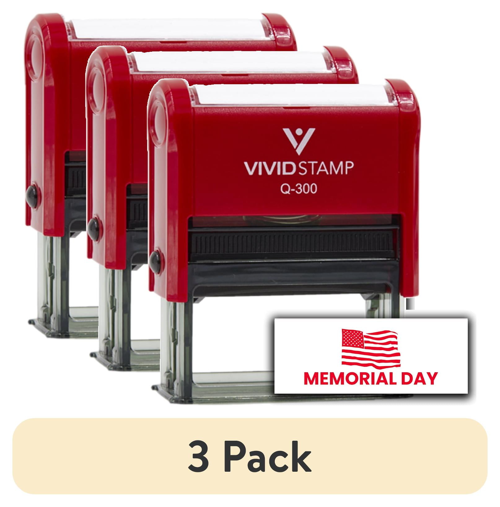 (3 pack) All Quality Memorial Day Self-Inking Rubber Stamp | Agenda ...