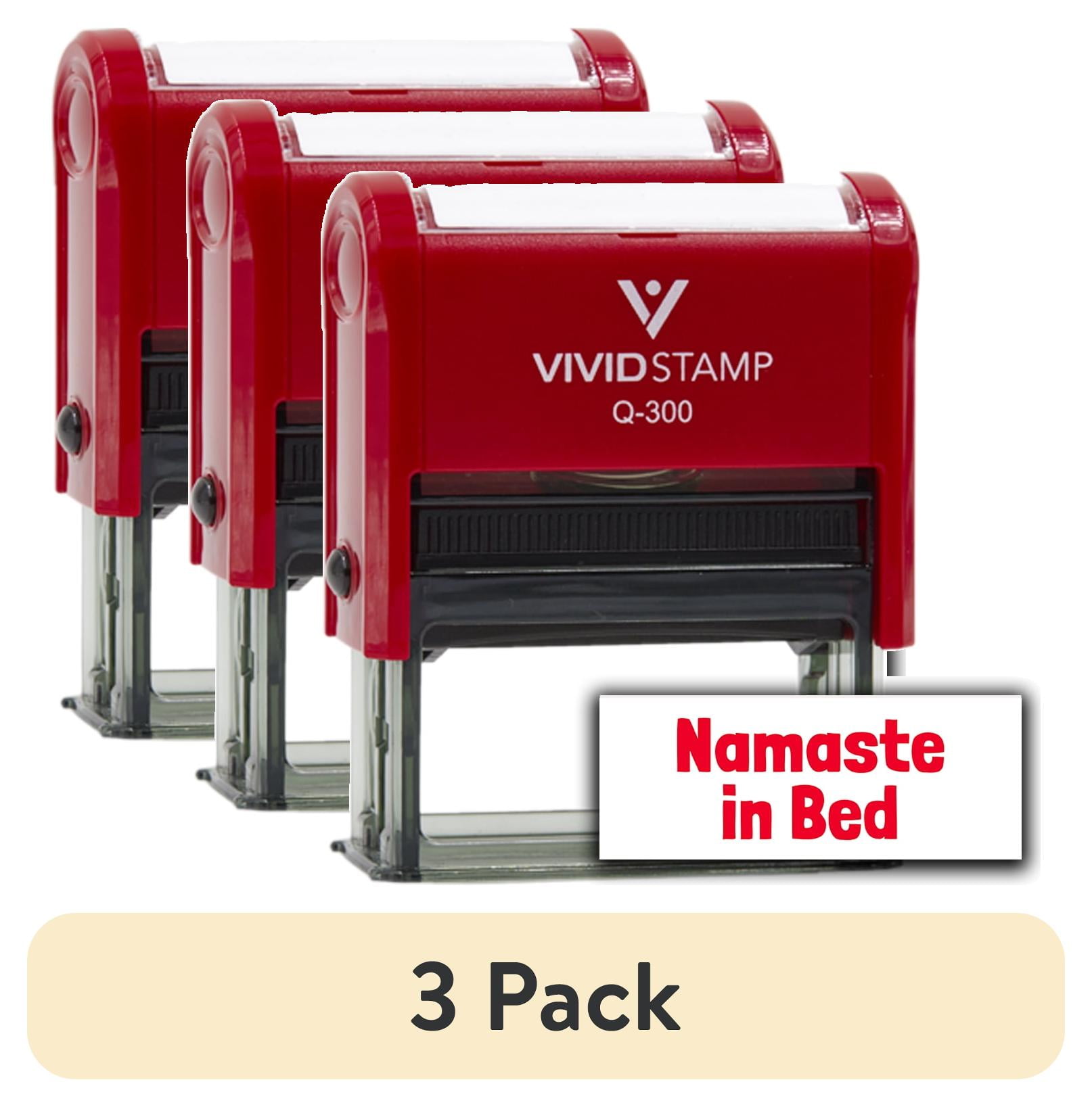 (3 pack) All Quality Namaste in Bed Self-Inking Rubber Stamp | Agenda ...