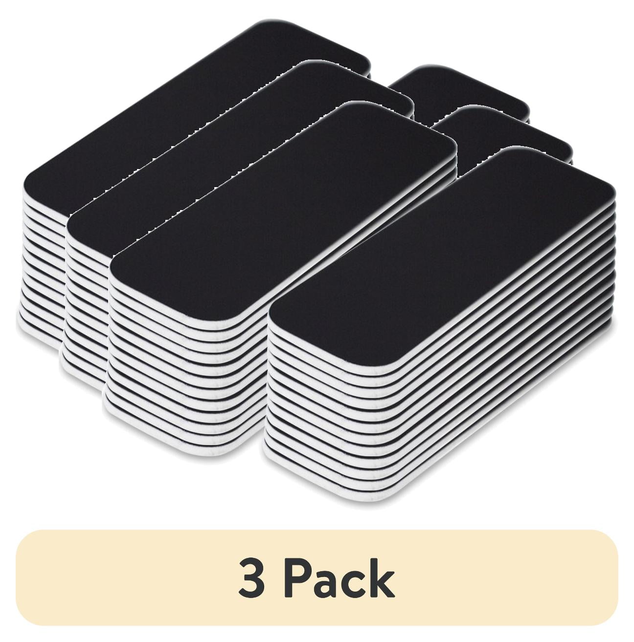 (3 pack) All Quality Name Tag/Badge Blanks - 25 Pack - Black 1" X 3 ...