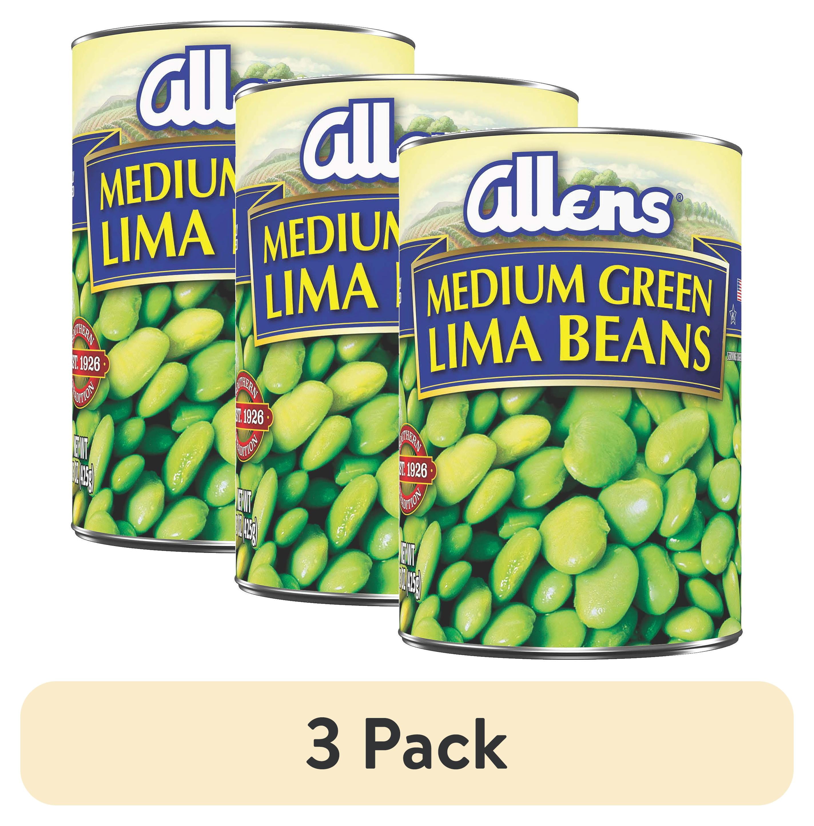 (3 pack) Allen's Lima Beans, Canned Vegetables, 15 oz Can - Walmart.com